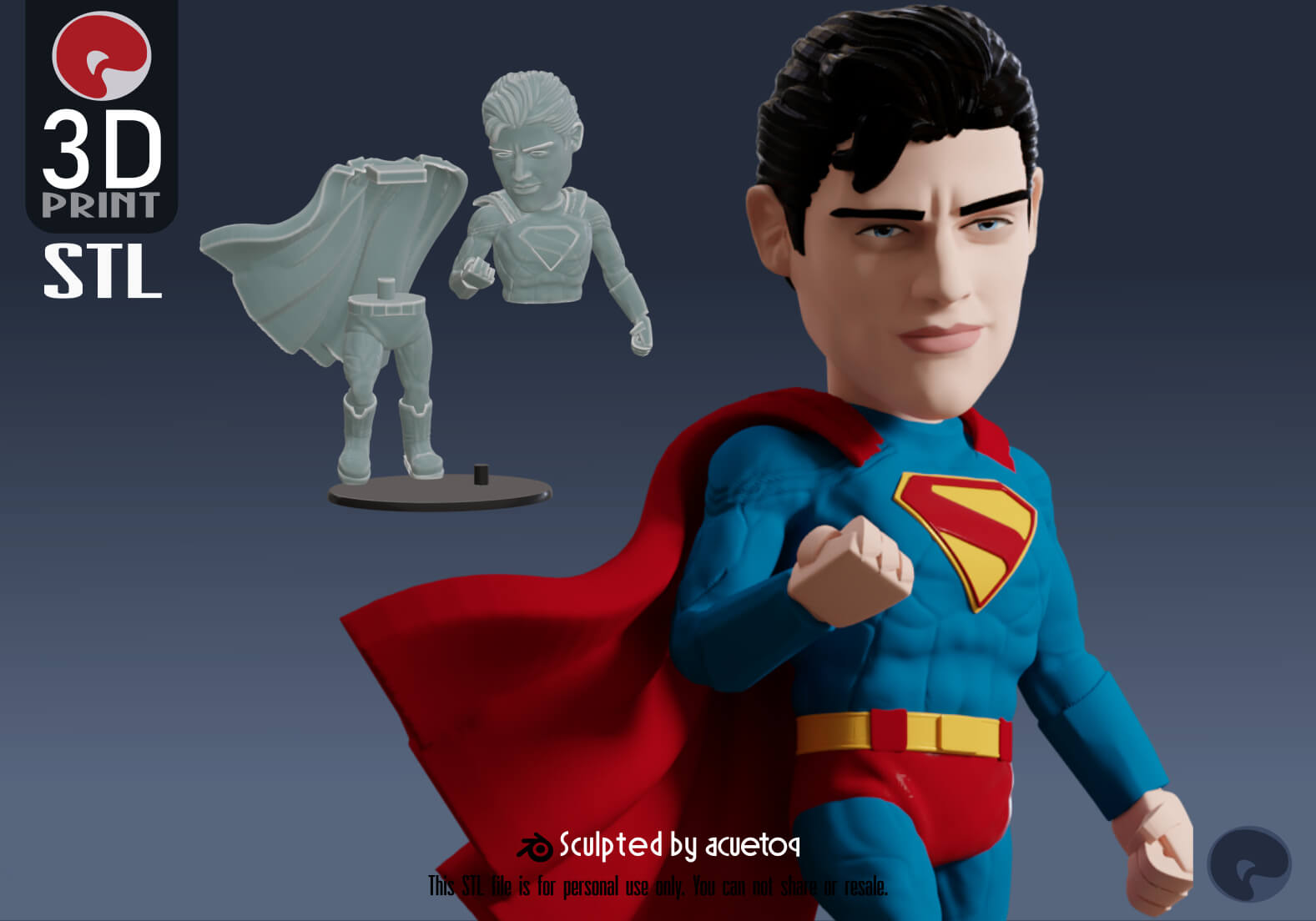 Superman James Gunn (David Corenswet) - 3D Print Model by AlexanderCDR