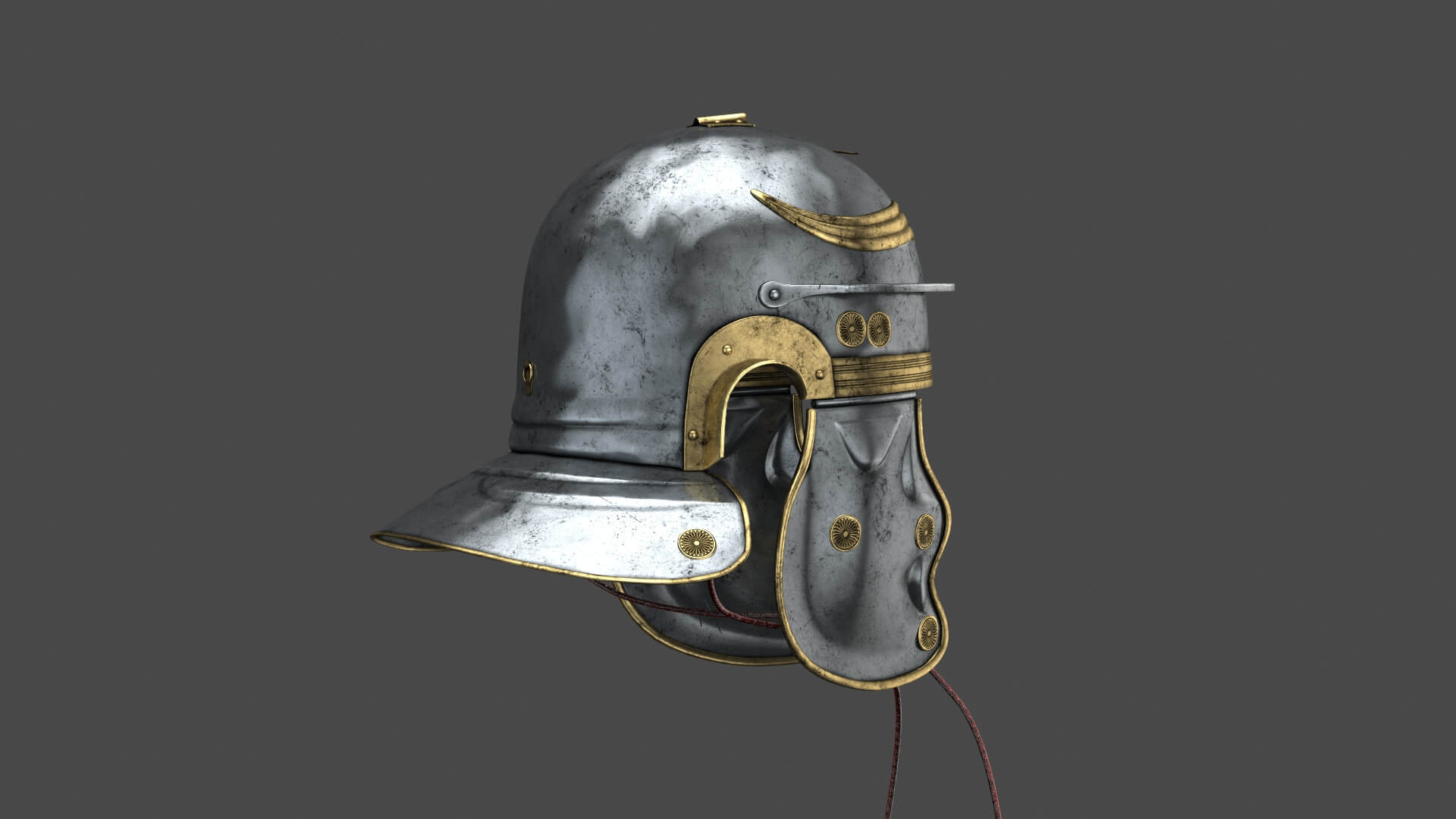 Roman Legionary Helmet - 3D Model by AlexeyBorisov