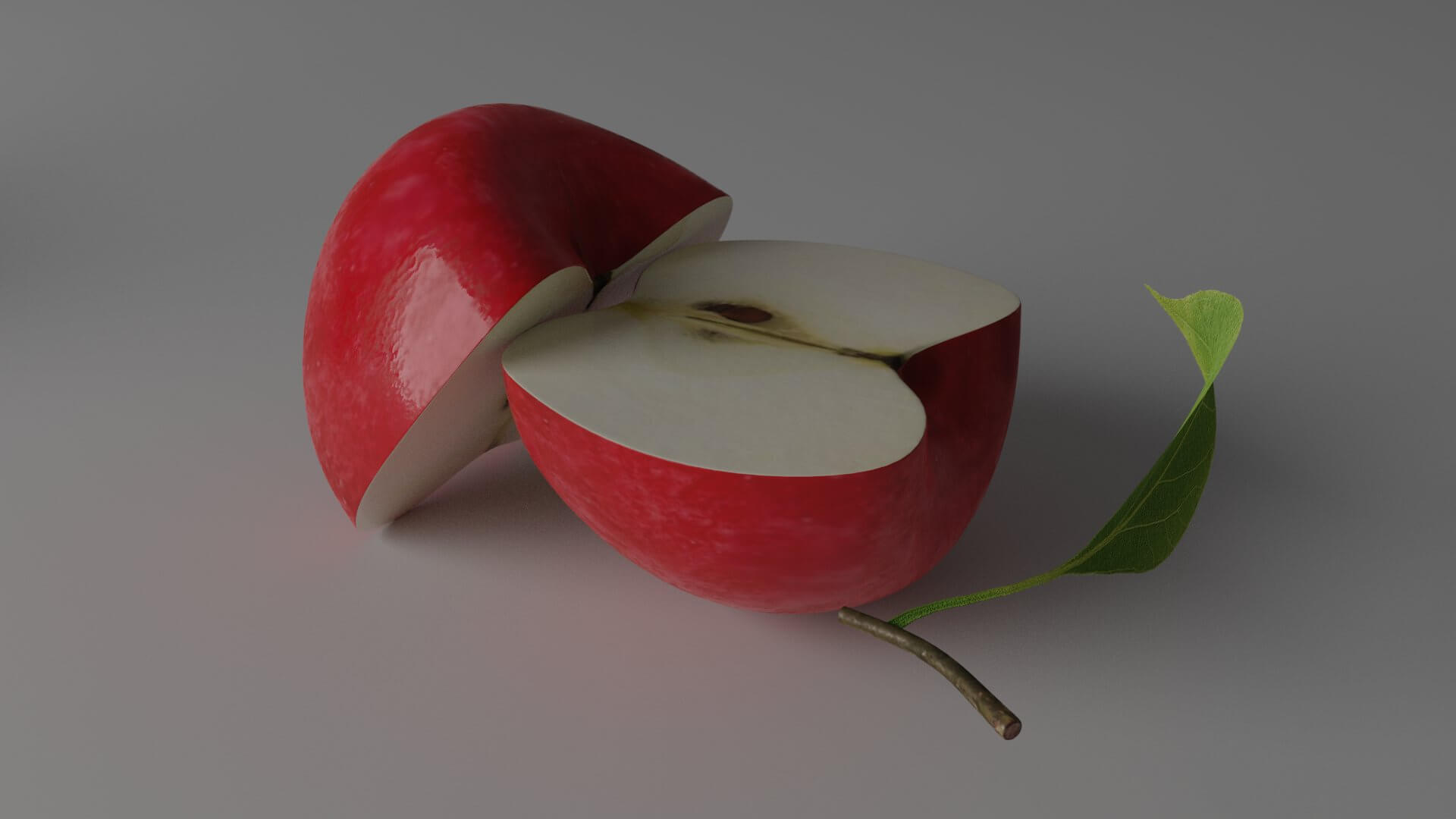 Red Apple - 3D Model by AlexKOrso