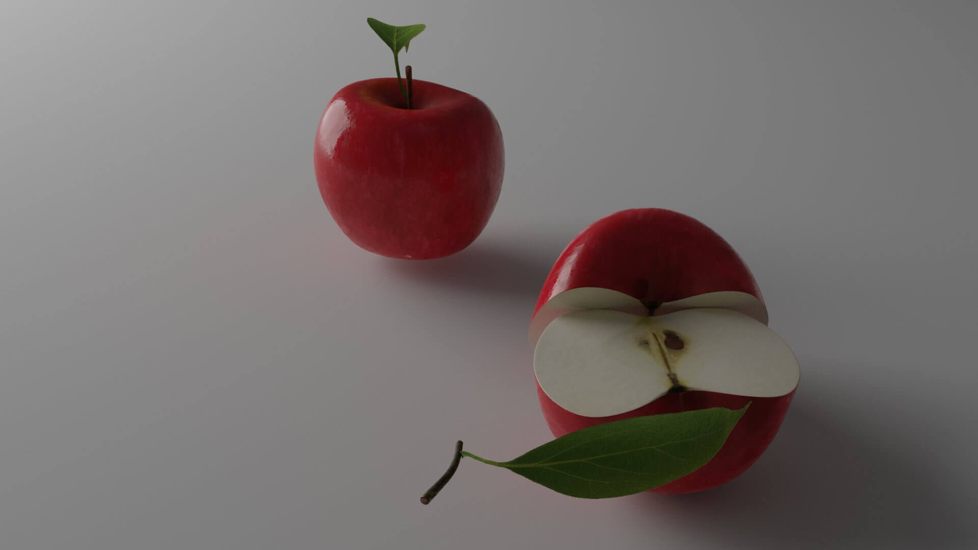 Red Apple - 3D Model by AlexKOrso