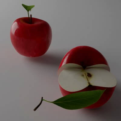 Red Apple - 3D Model by AlexKOrso