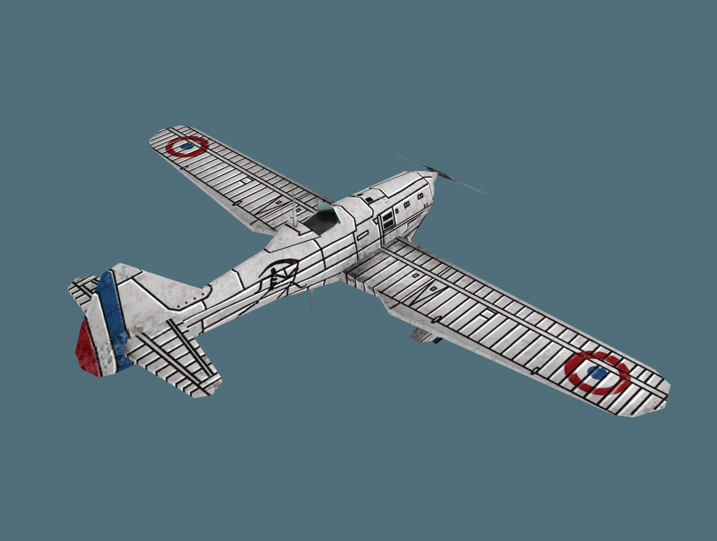 Dewoitine D 510 Fighter Aircraft - 3D Model by alexkovalev