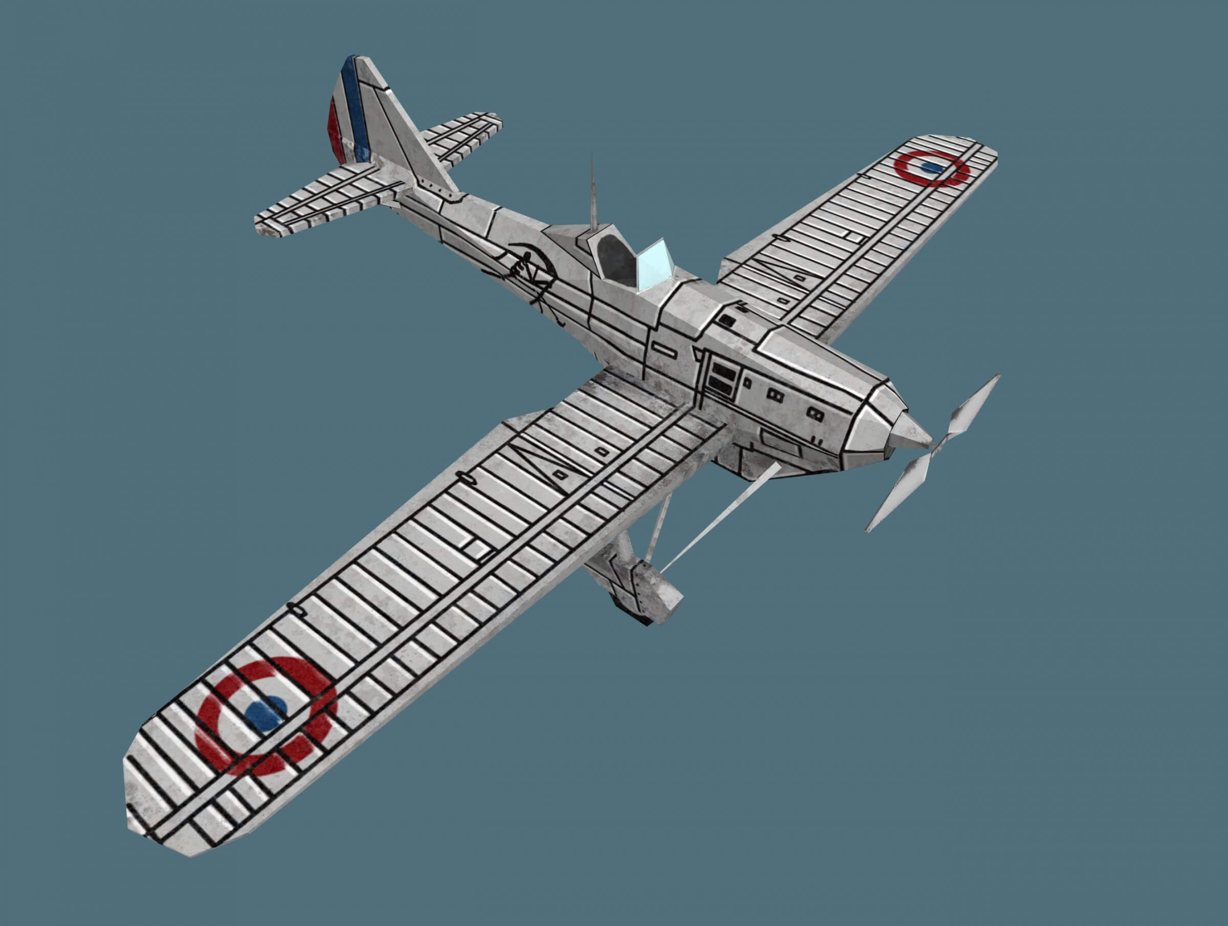 Dewoitine D 510 Fighter Aircraft - 3D Model by alexkovalev