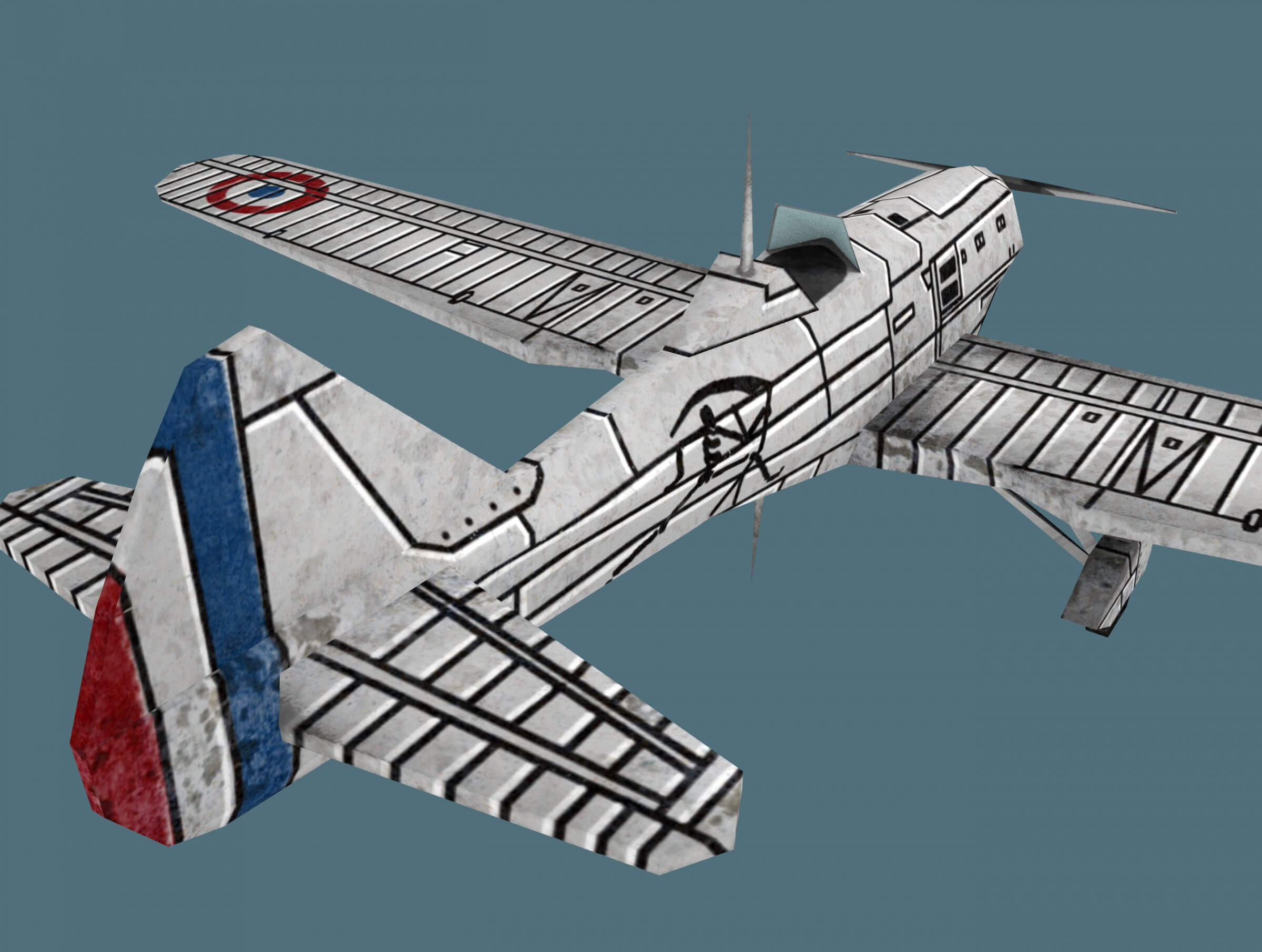 Dewoitine D 510 Fighter Aircraft - 3D Model by alexkovalev