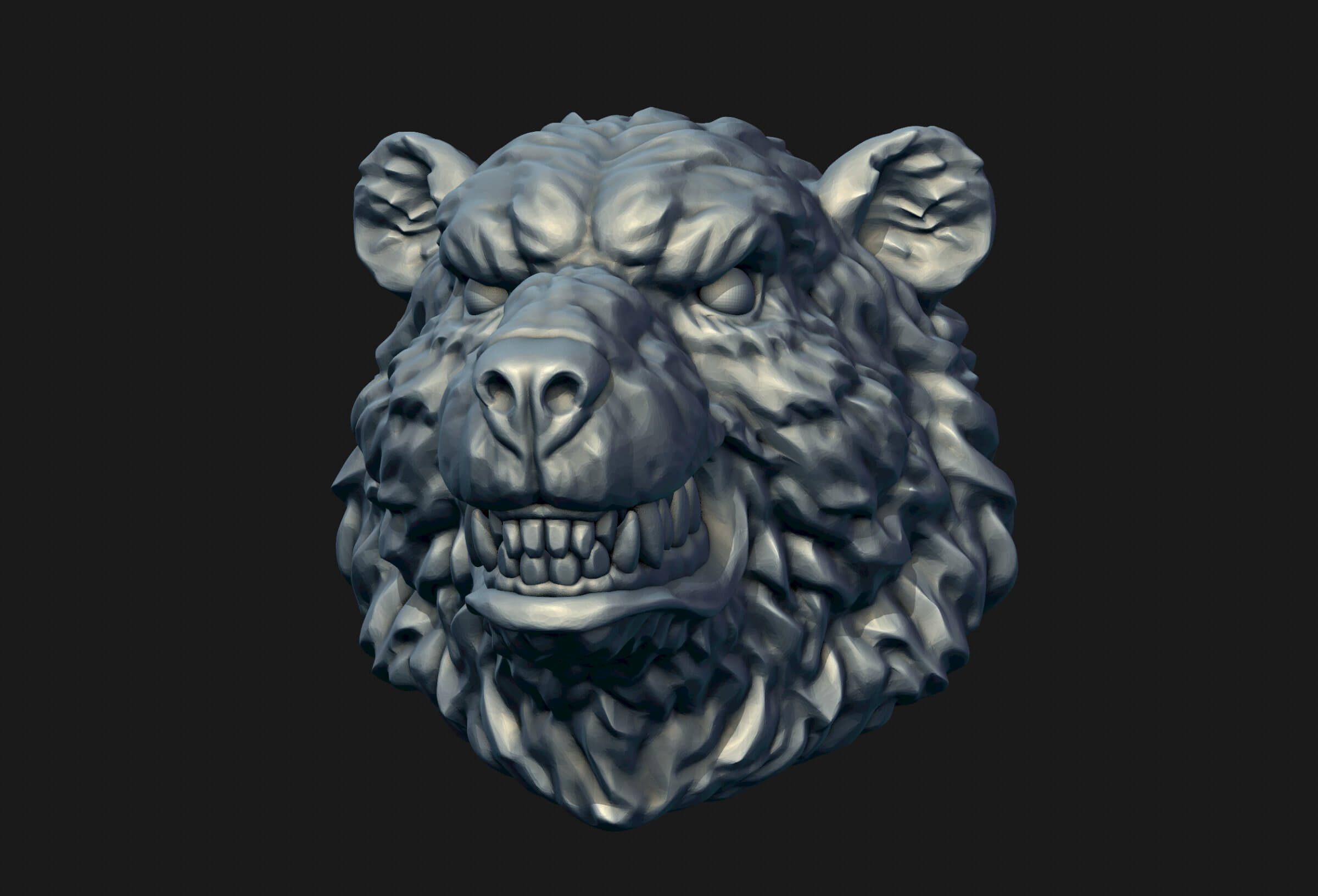 Bear Head 3d Model By Alexkovalev
