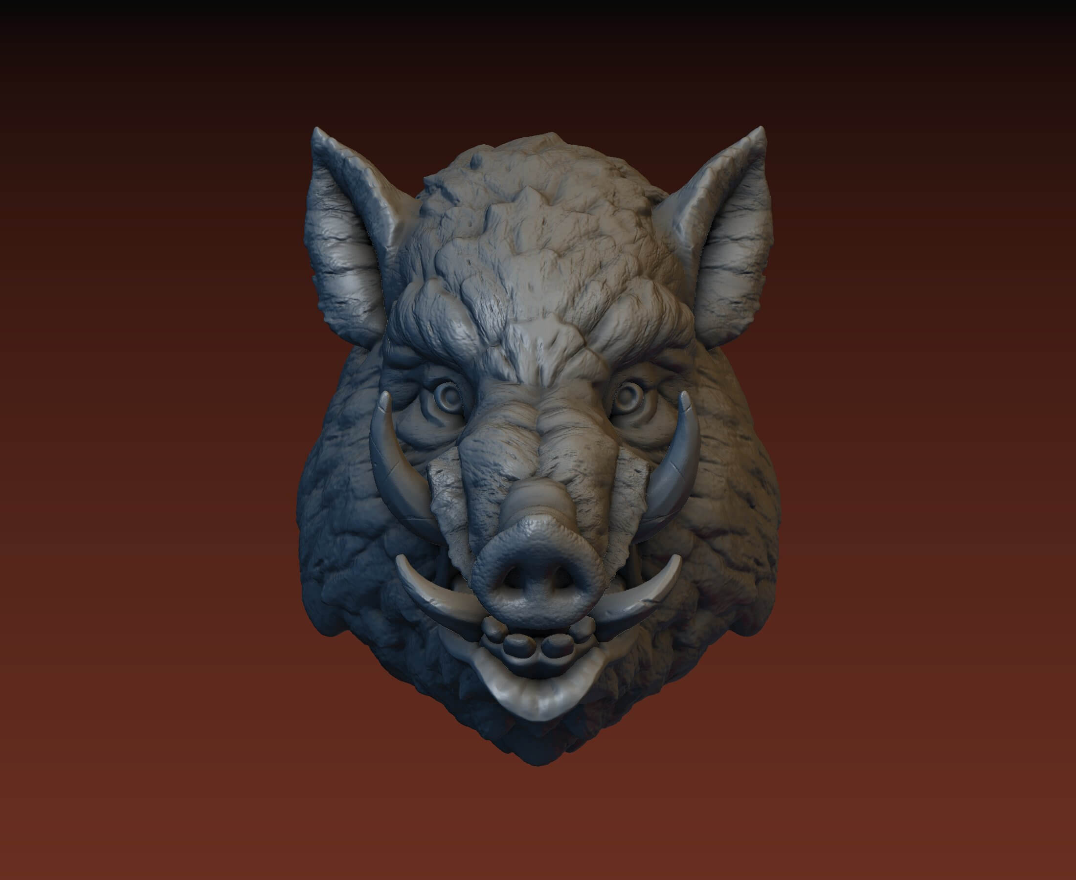 Boar Head - 3D Model by alexkovalev