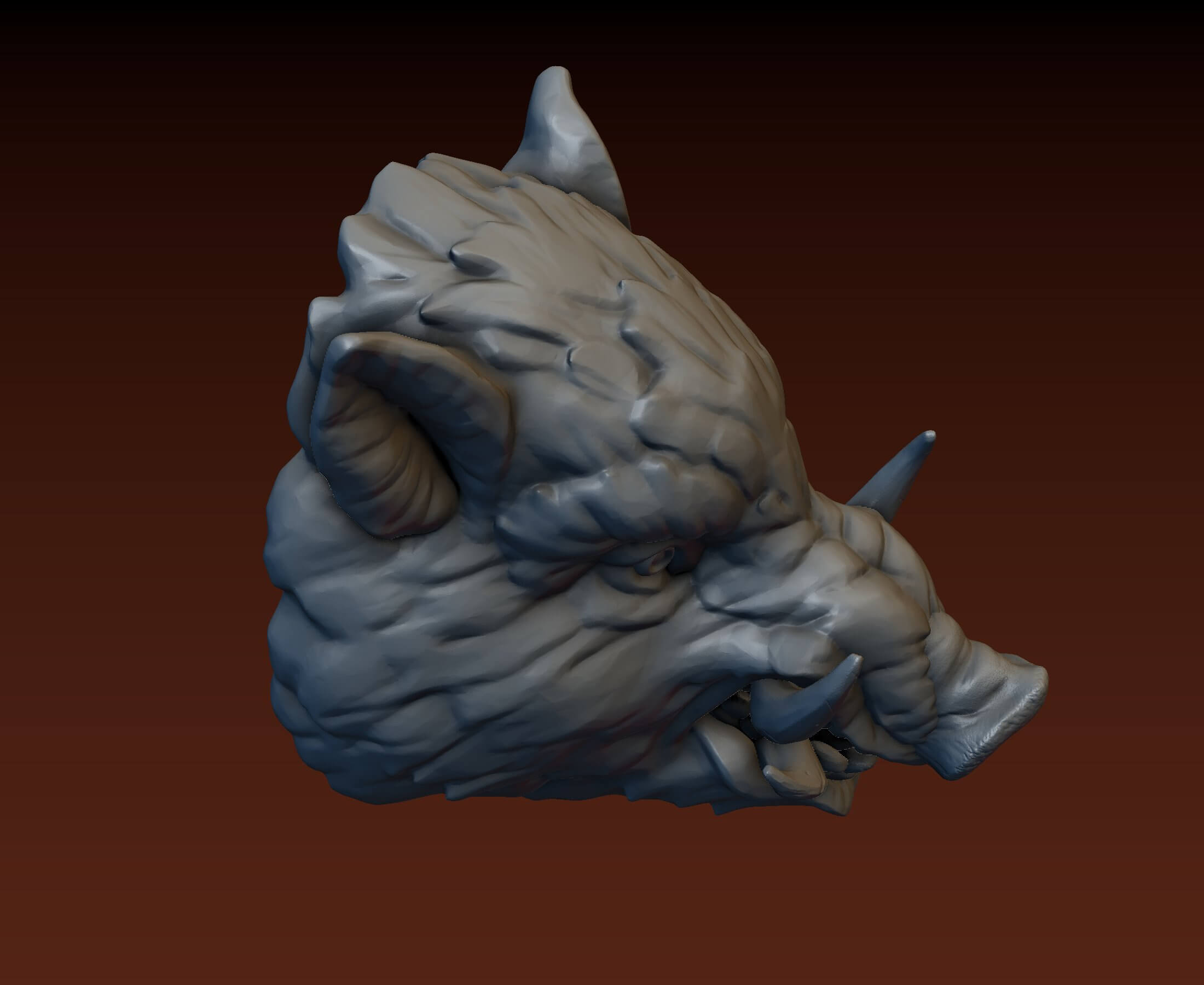 Boar Head - 3D Model by alexkovalev