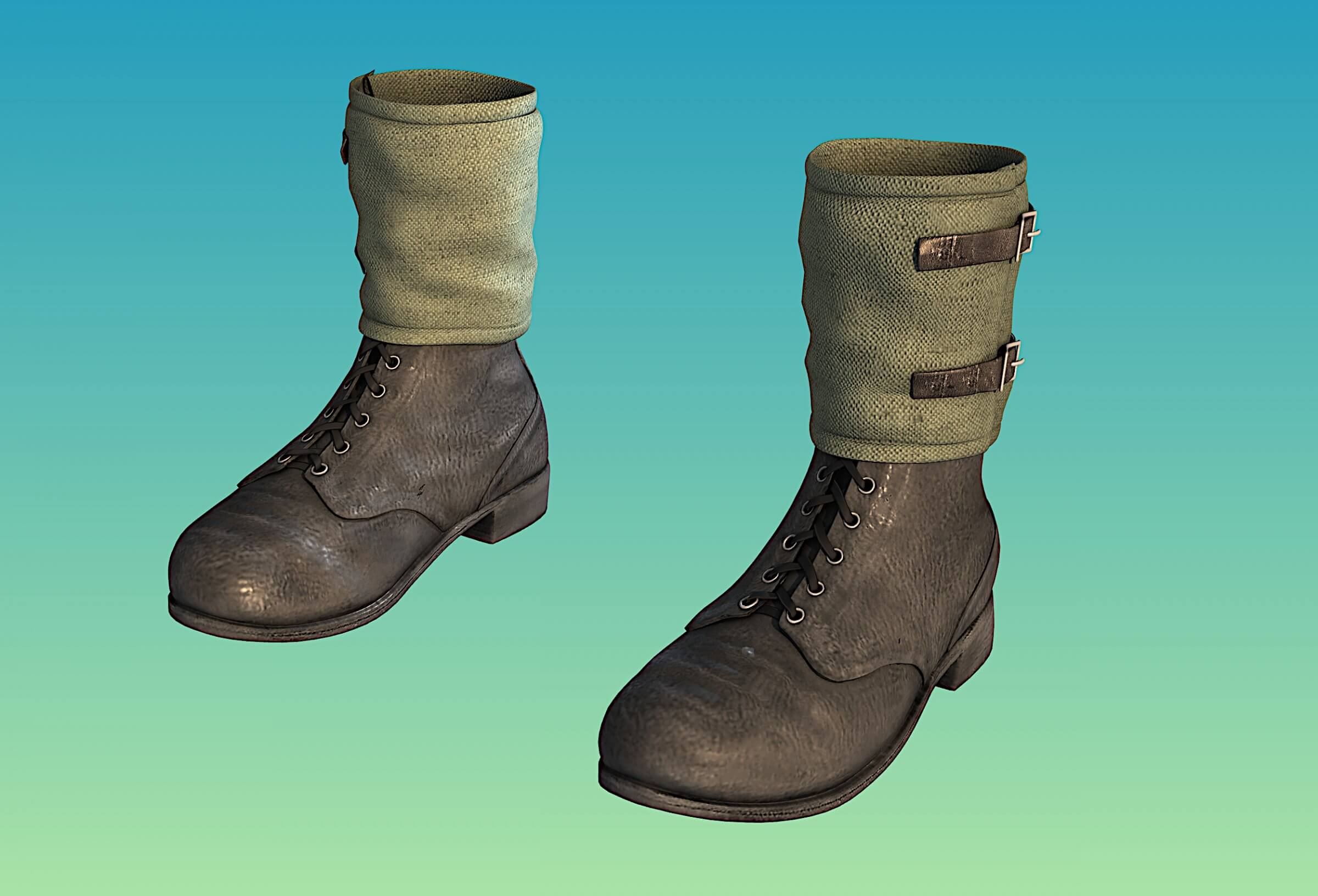 Boots Military - 3D Model by alexkovalev