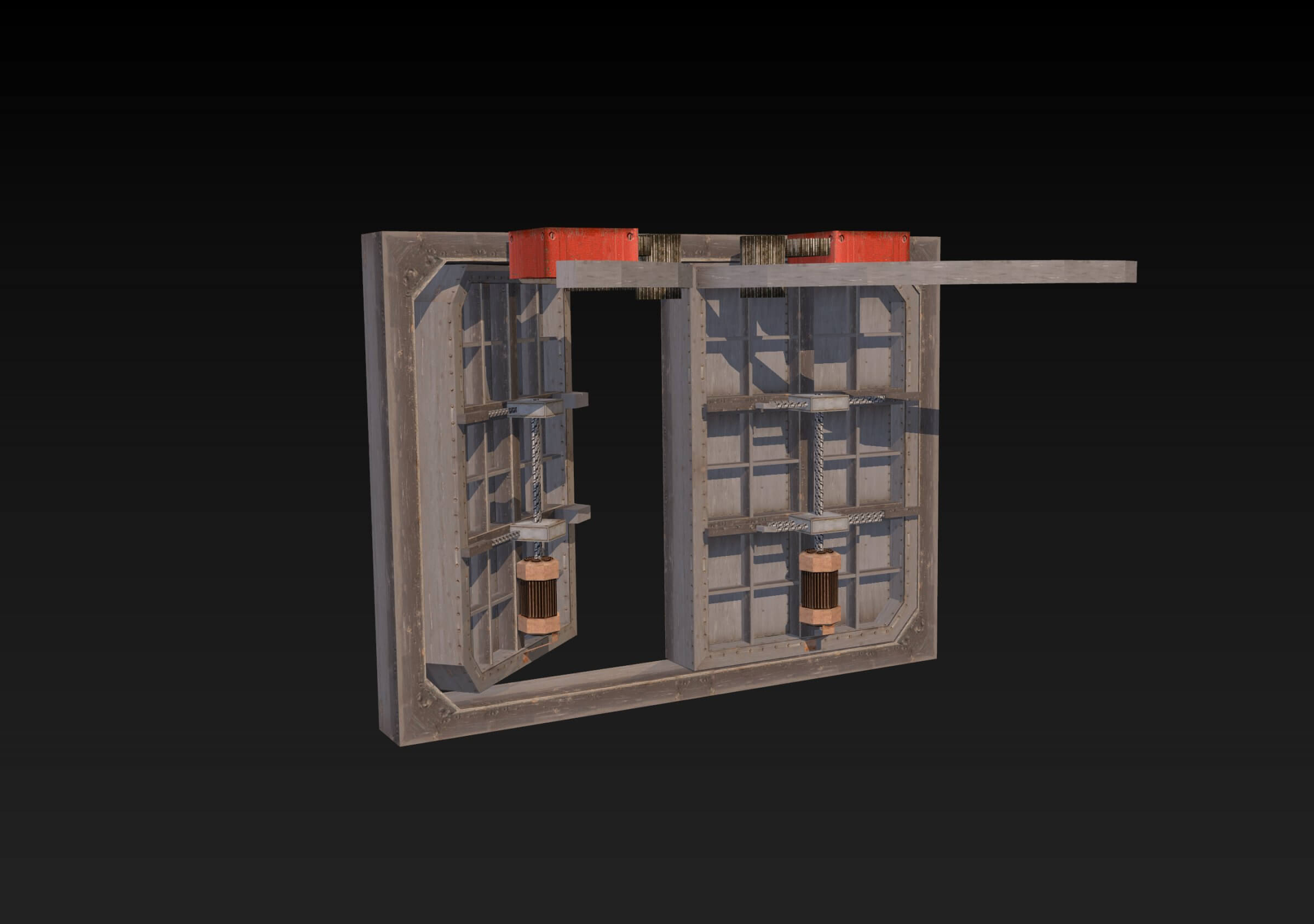 Bunker Gate - 3D Model by alexkovalev
