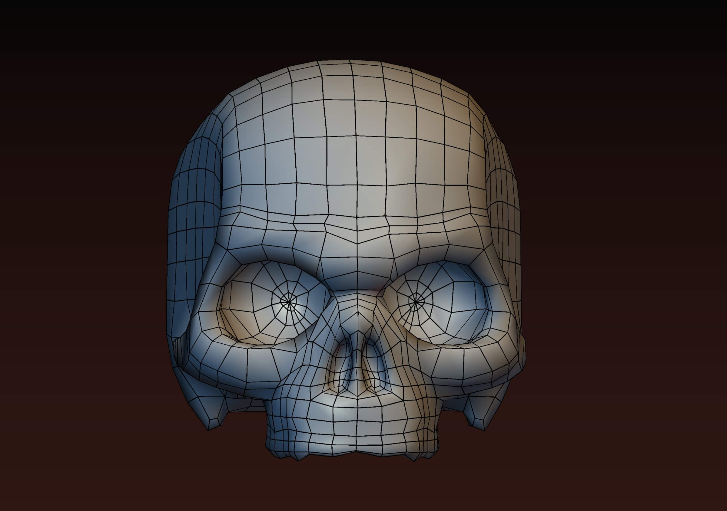 Cartoon Skull Stylized - 3D Model by alexkovalev