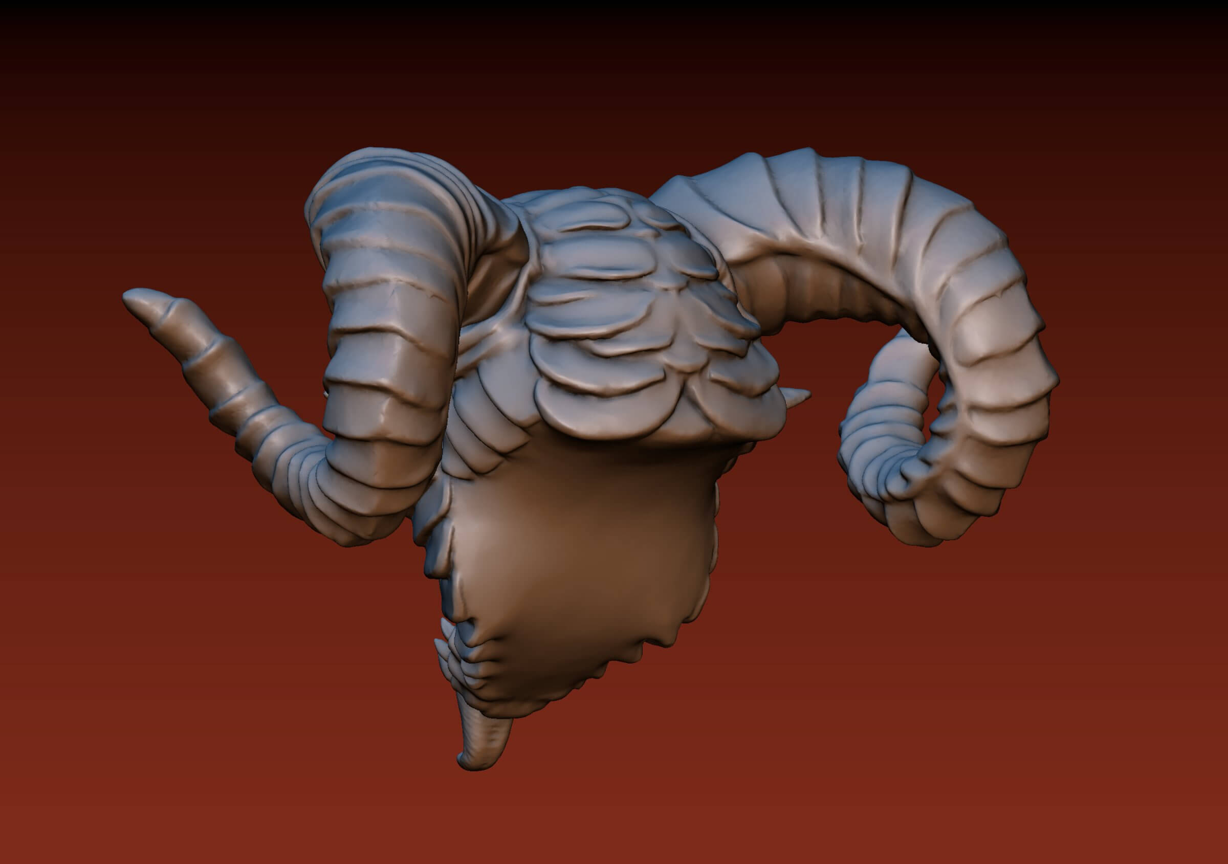 Demon Head - 3D Model by alexkovalev