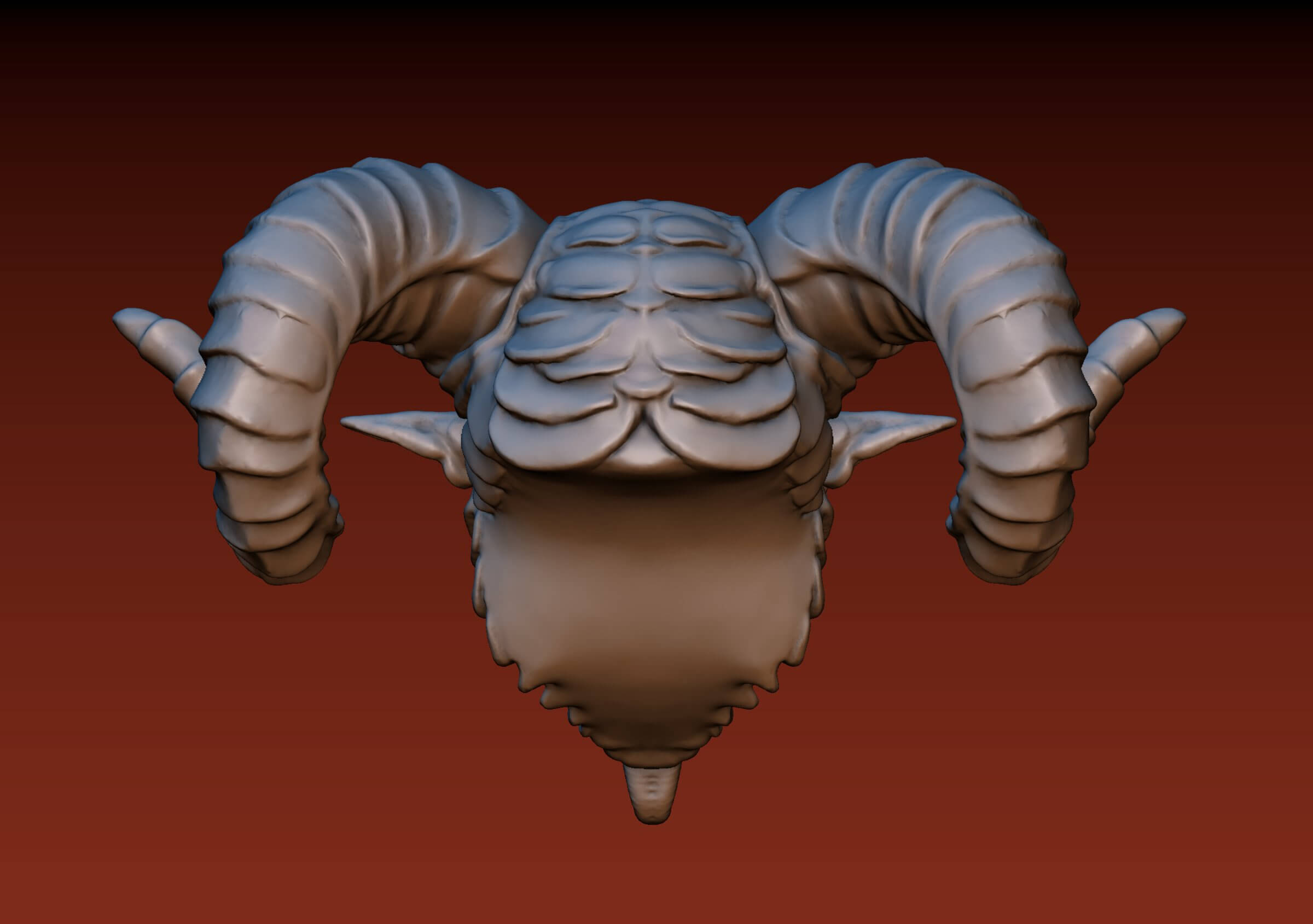 Demon Head - 3D Model by alexkovalev