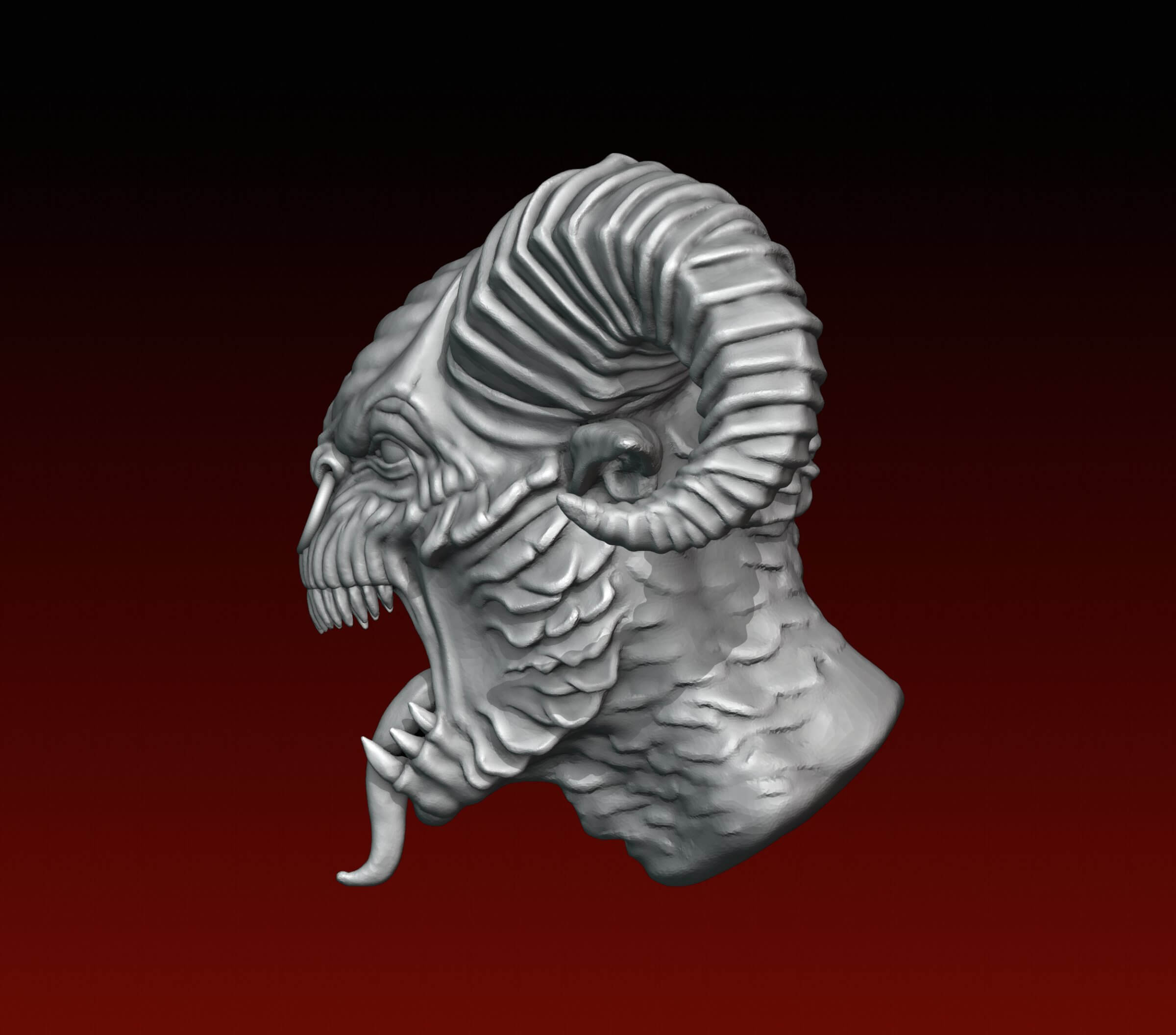 Demon Head - 3D Model by alexkovalev