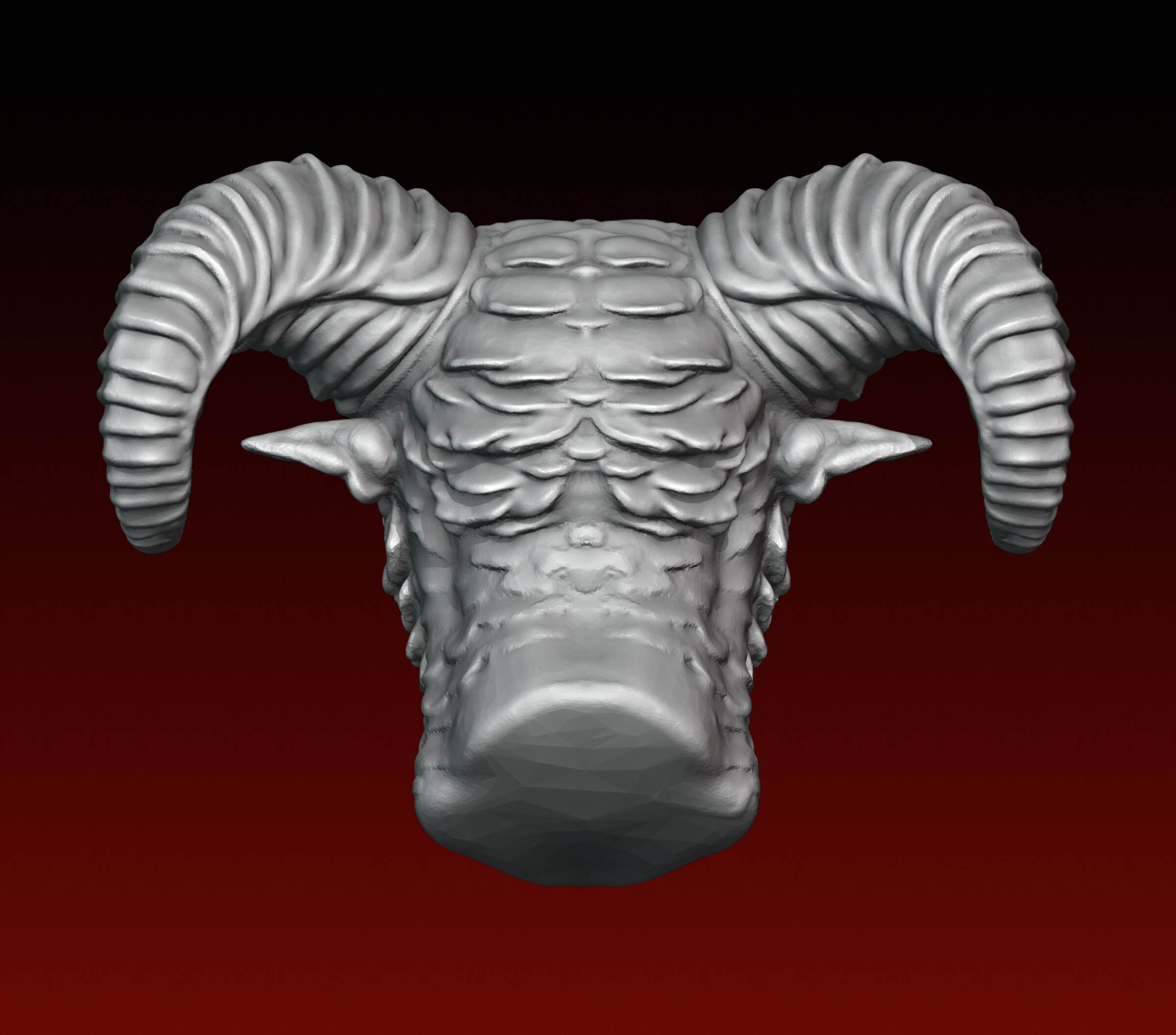 Demon Head - 3D Model by alexkovalev