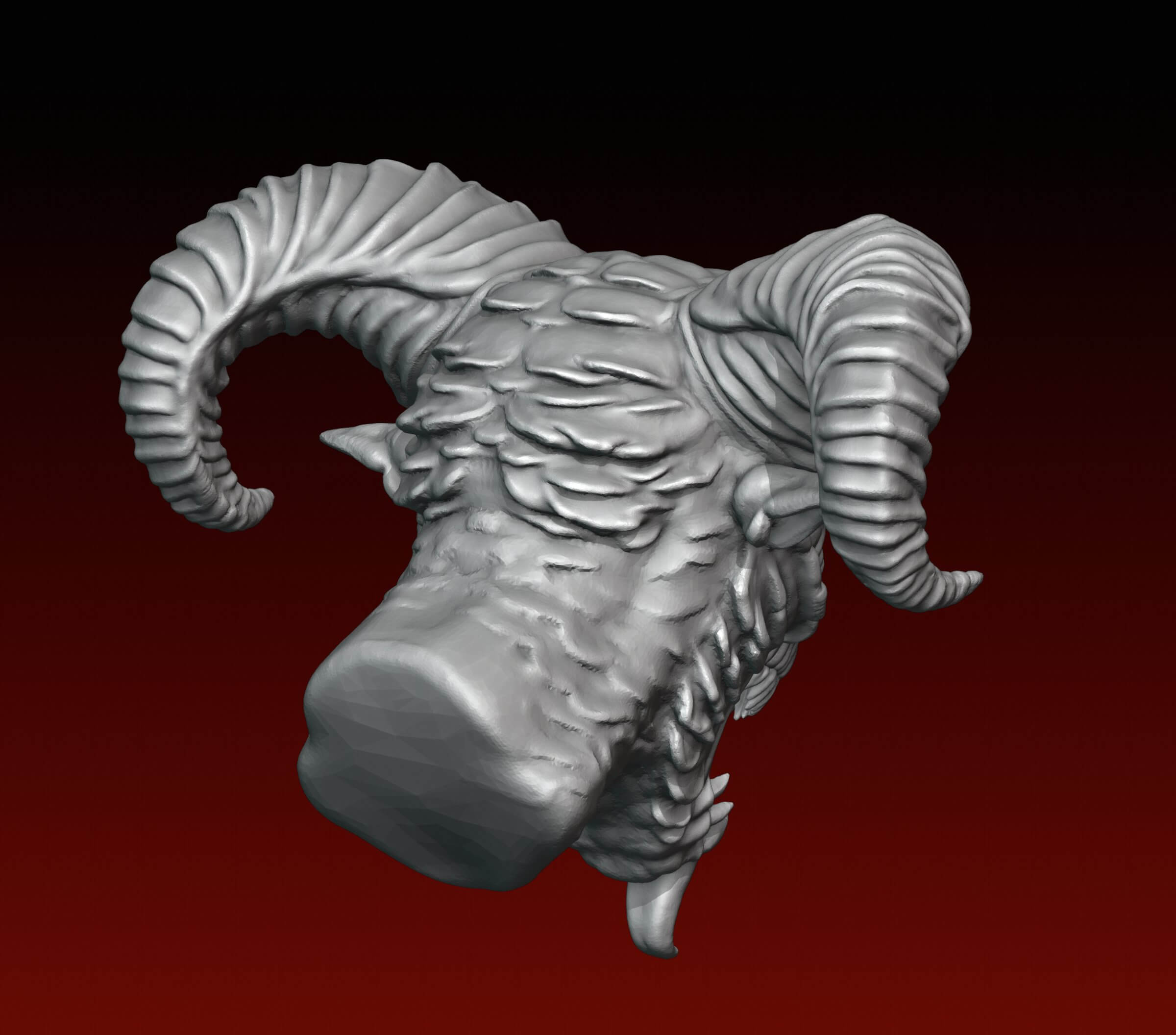 Demon Head - 3D Model by alexkovalev