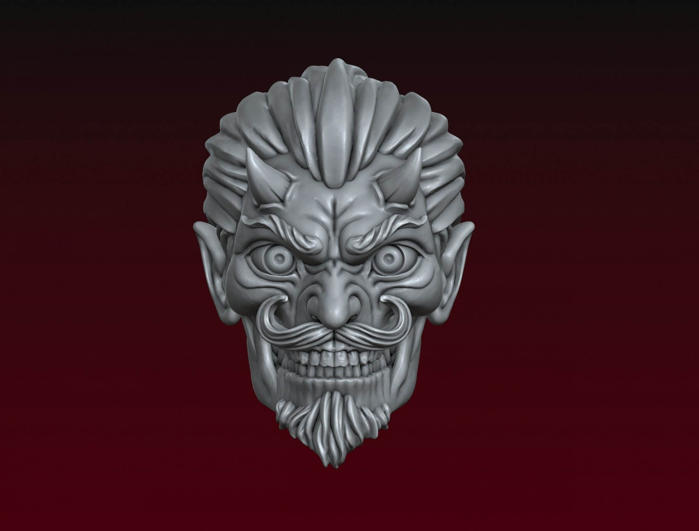 Devil Head Demon Head - 3D Model by alexkovalev