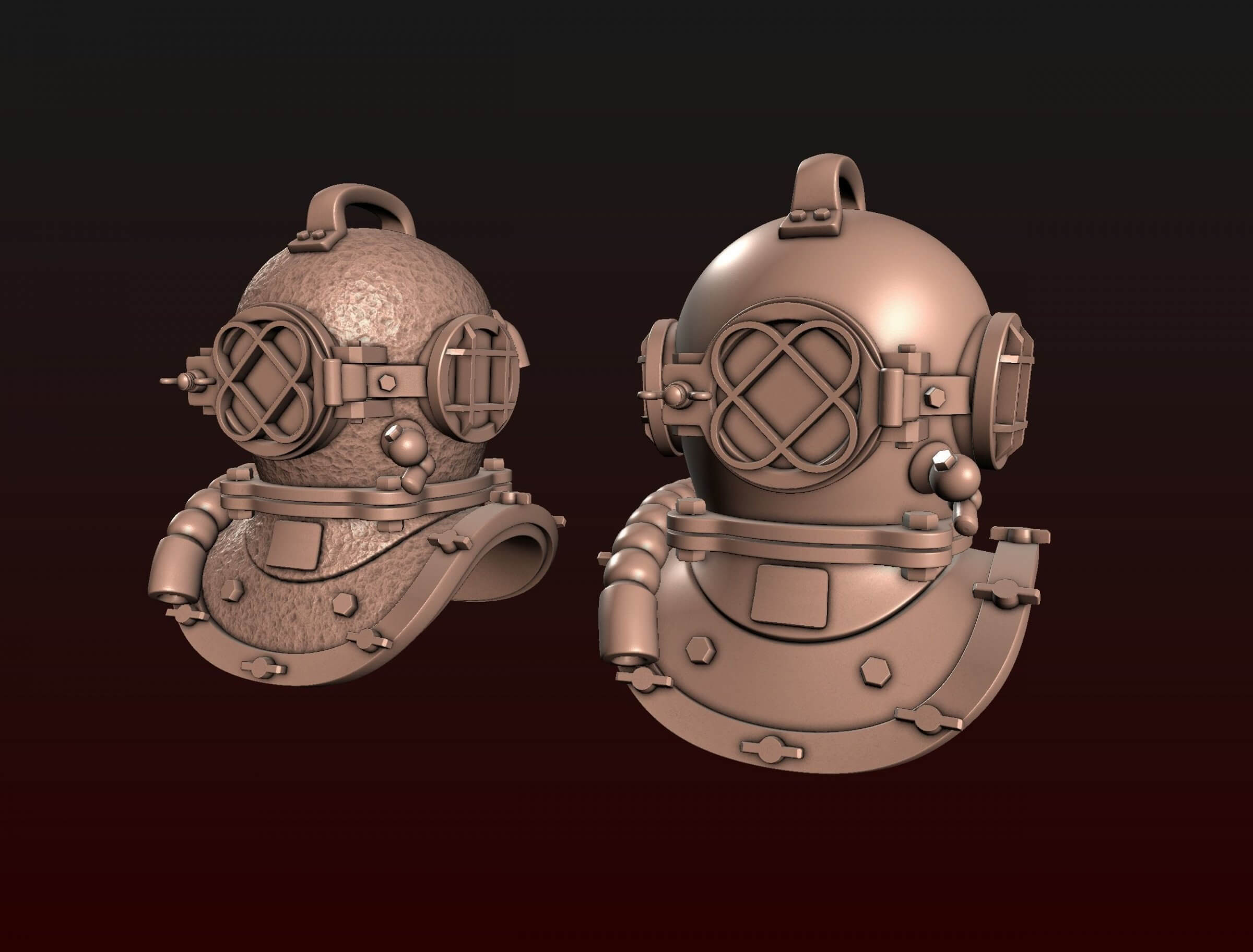 Diving Helmet - 3D Model by alexkovalev
