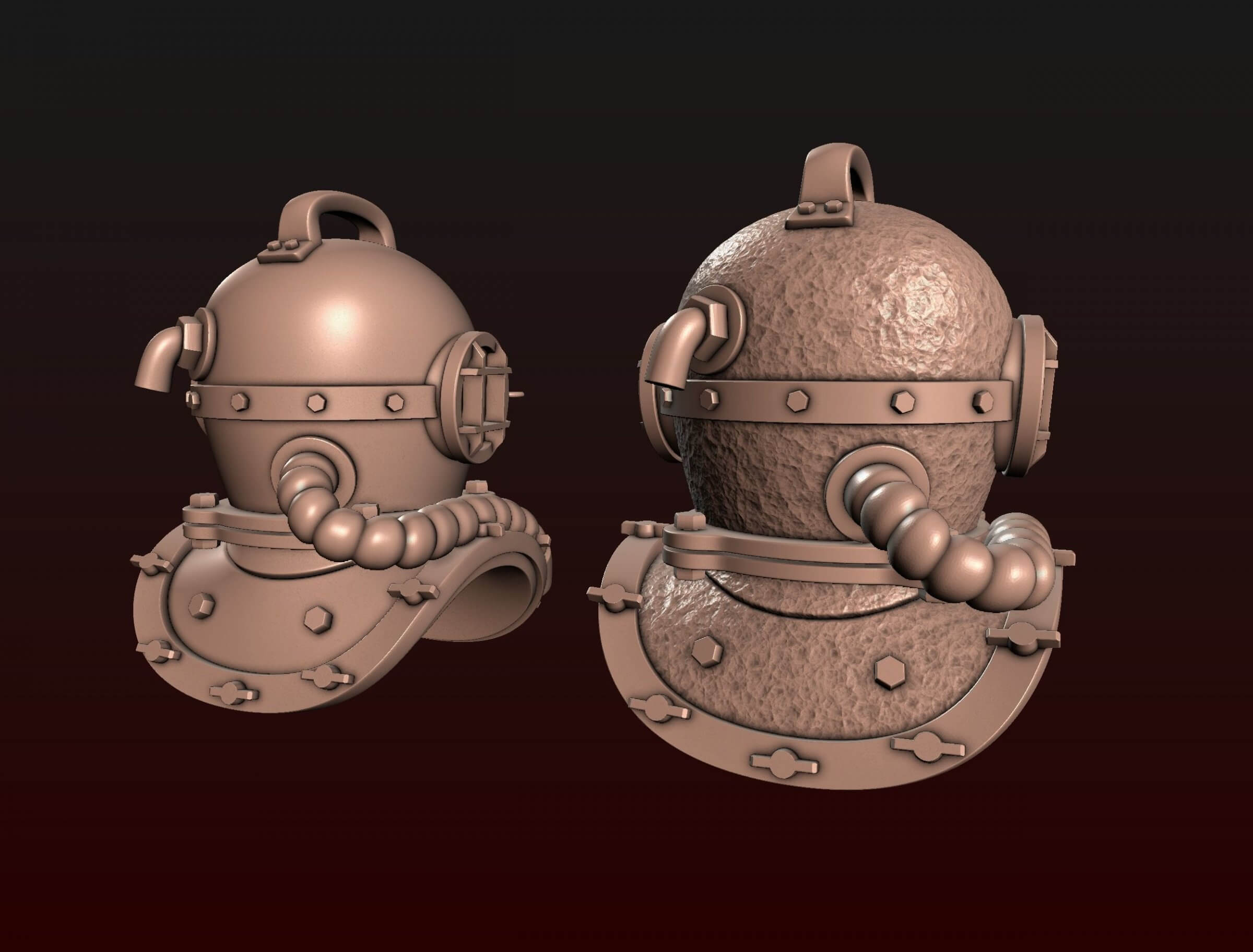 Diving Helmet - 3D Model by alexkovalev