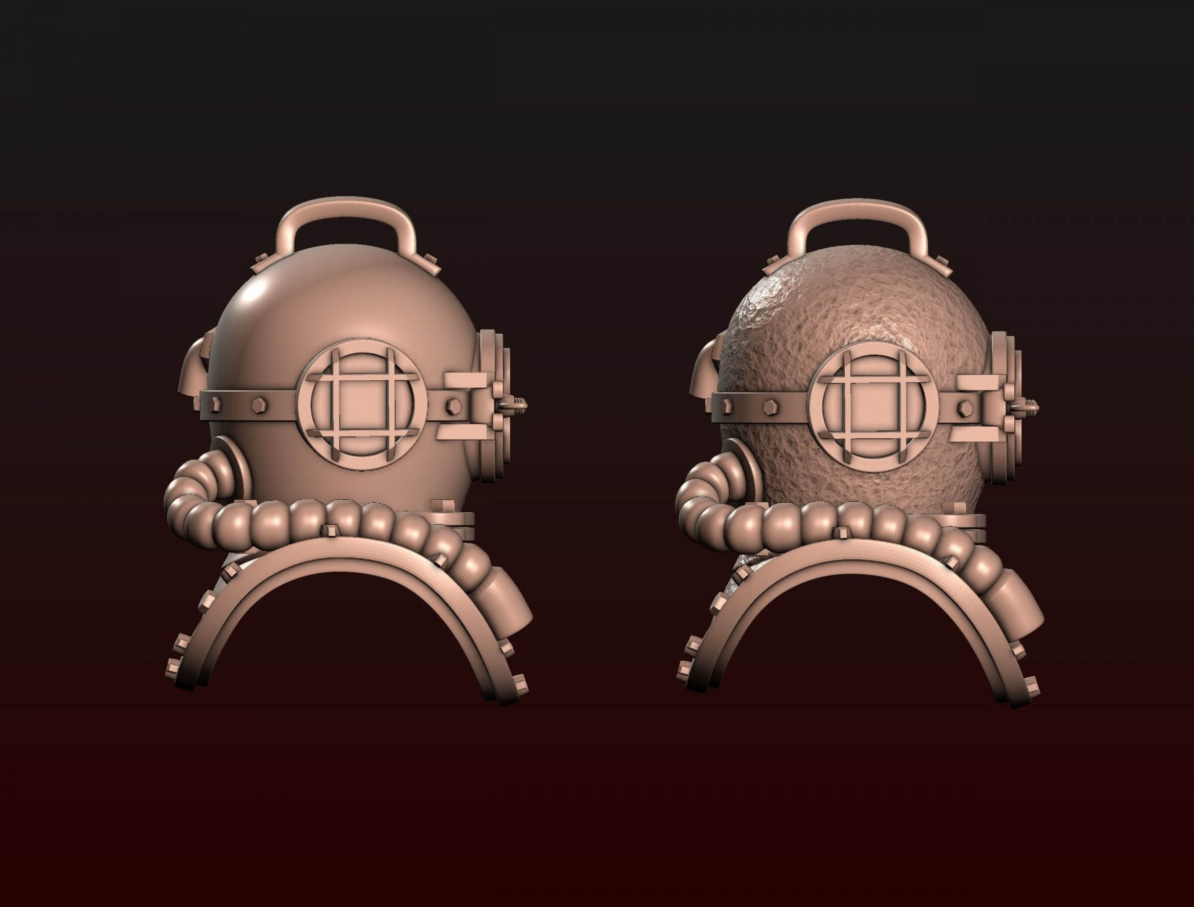 Diving Helmet - 3D Model by alexkovalev
