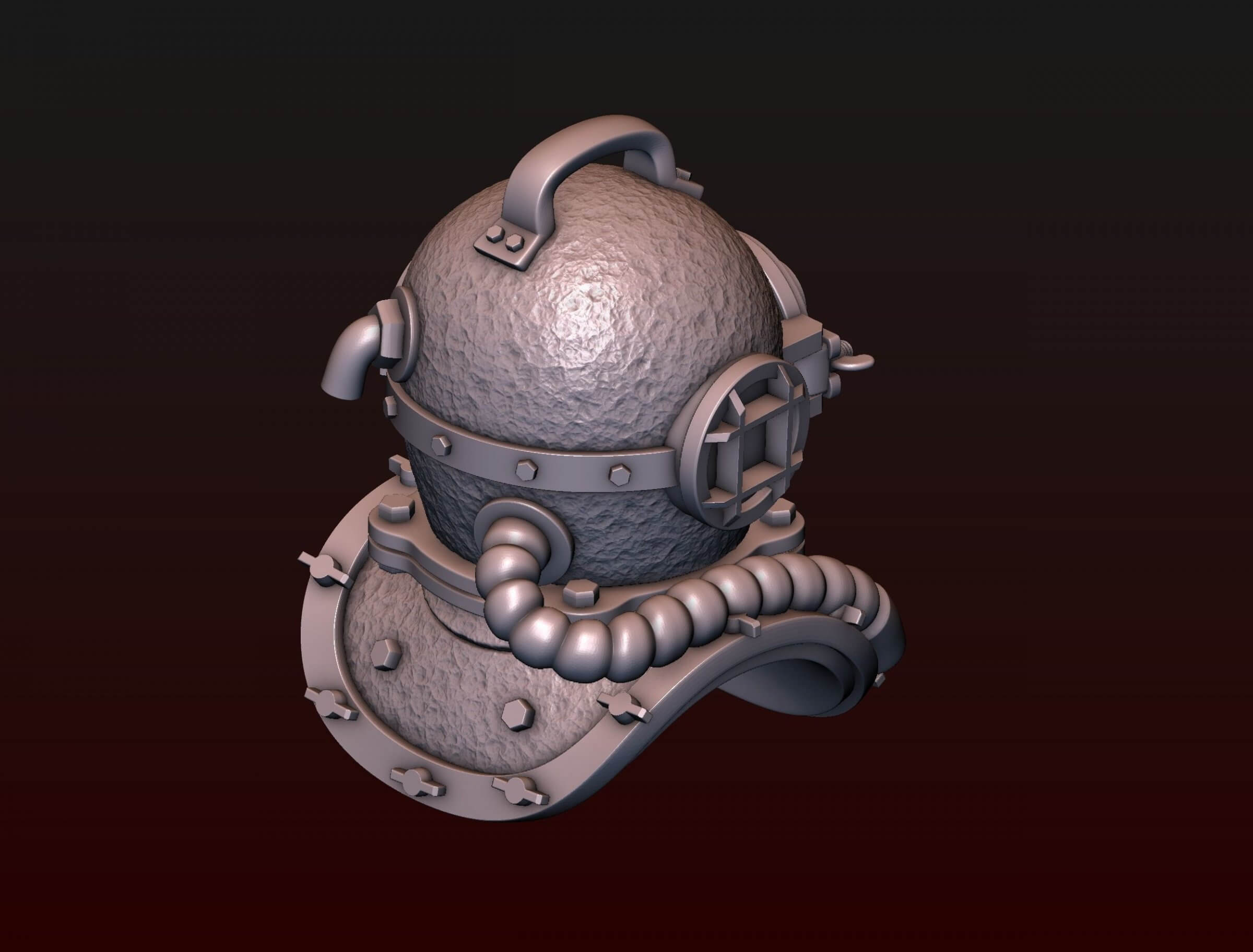Diving Helmet - 3D Model by alexkovalev