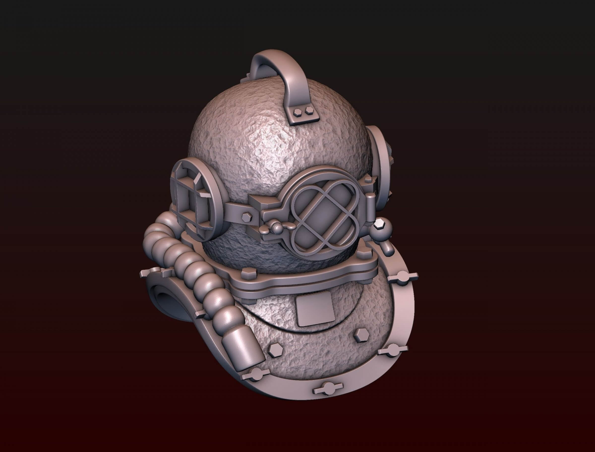Diving Helmet - 3D Model by alexkovalev