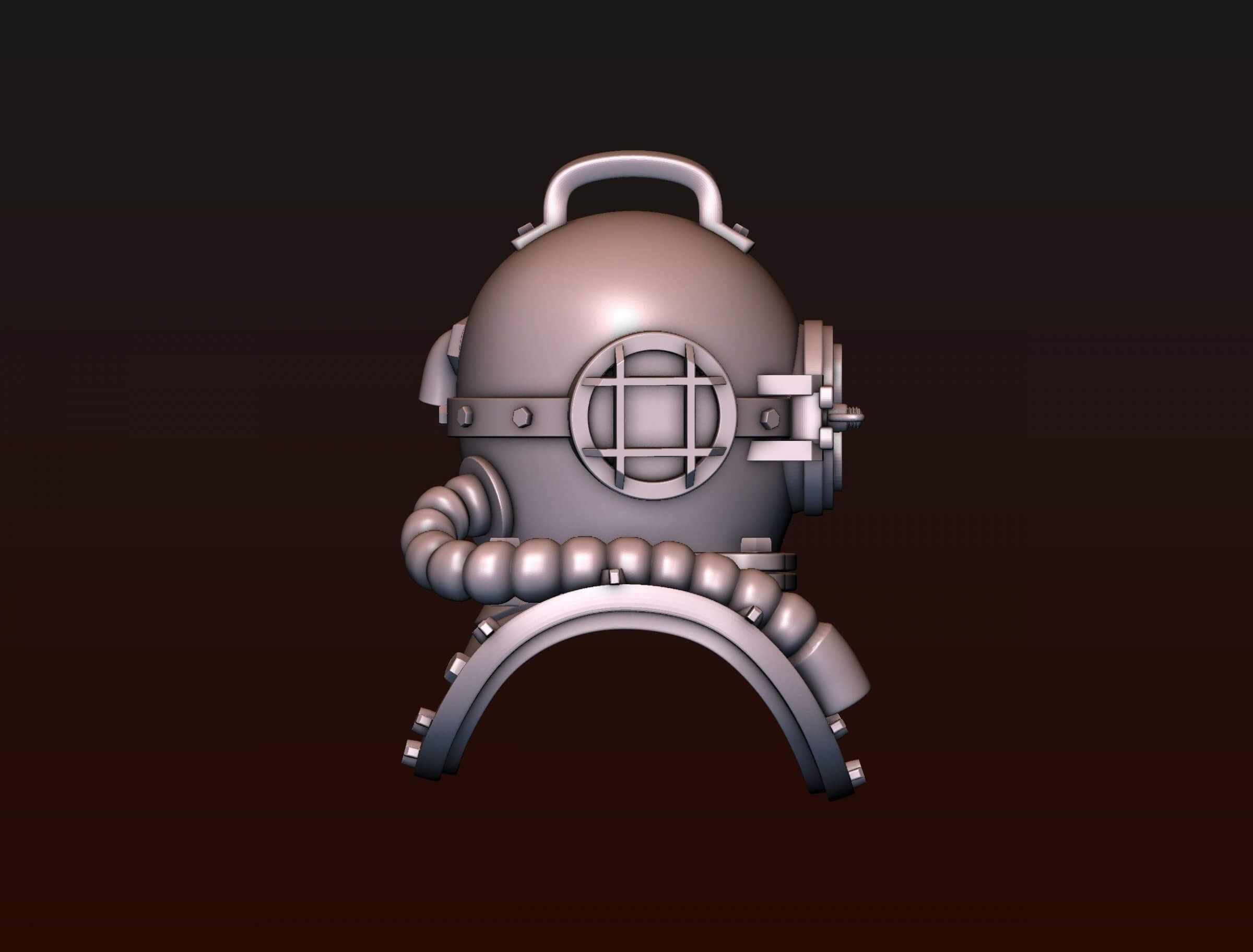 Diving Helmet - 3D Model by alexkovalev