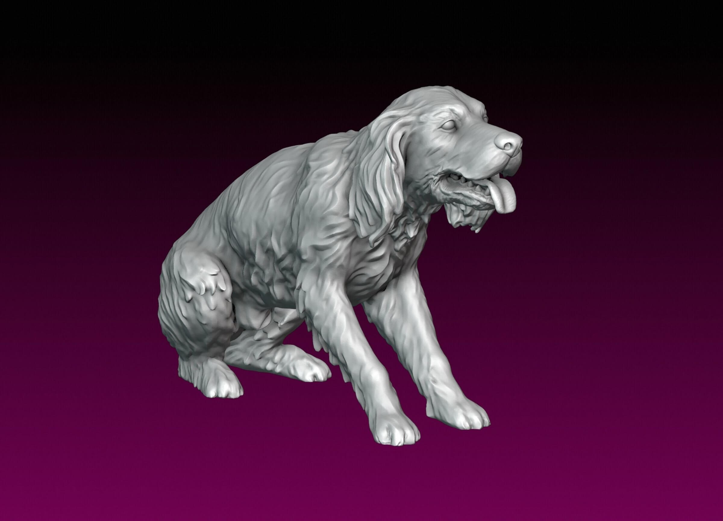 Spaniel Dog - 3D Model by alexkovalev
