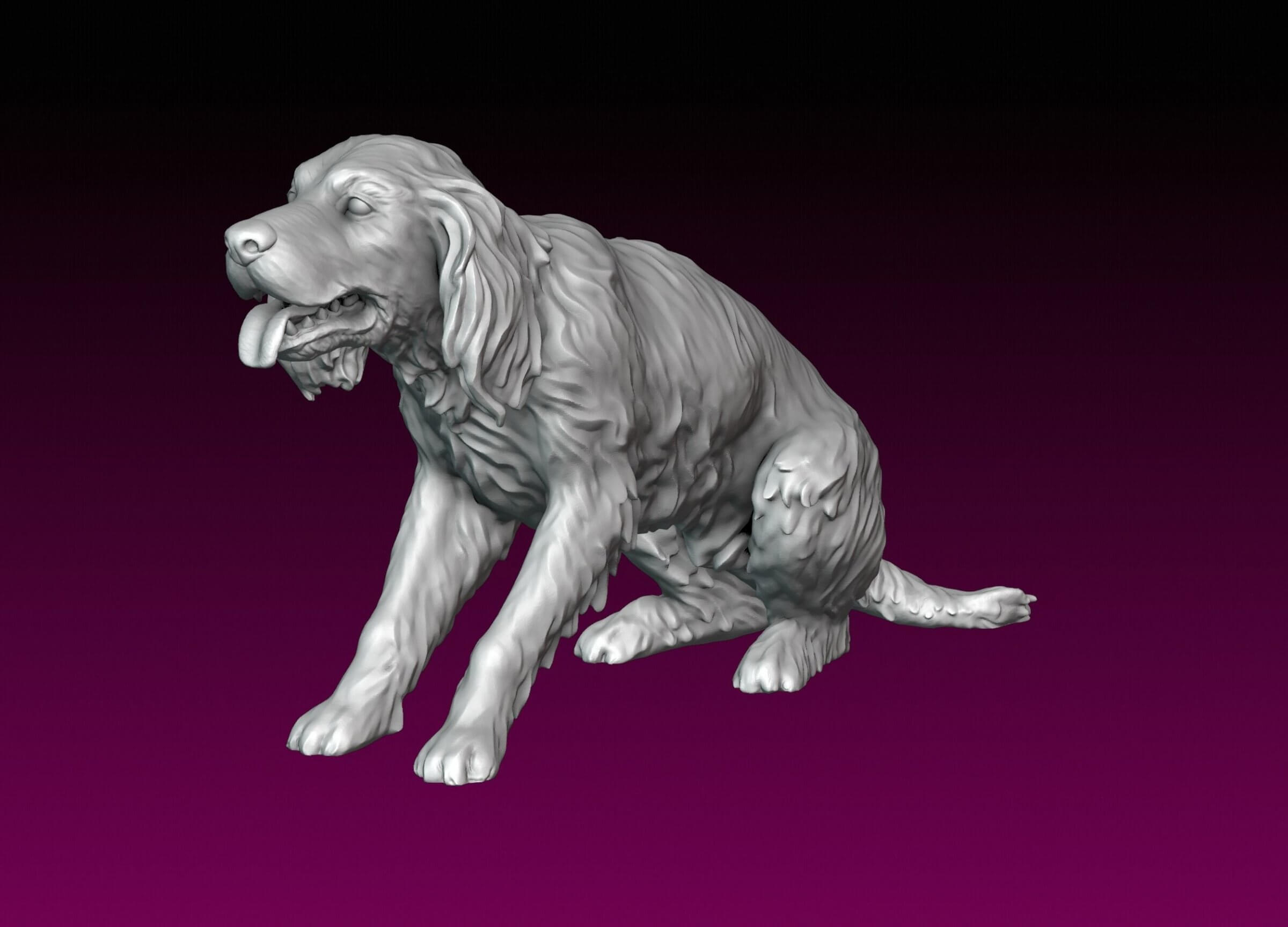Spaniel Dog - 3D Model by alexkovalev