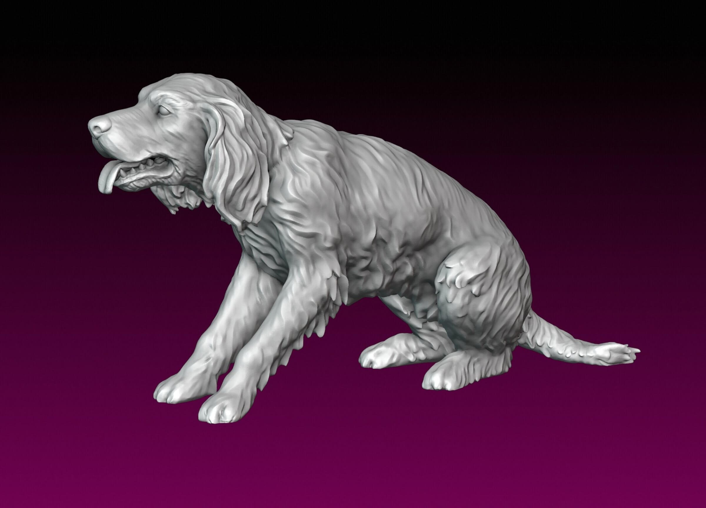 Spaniel Dog - 3D Model by alexkovalev