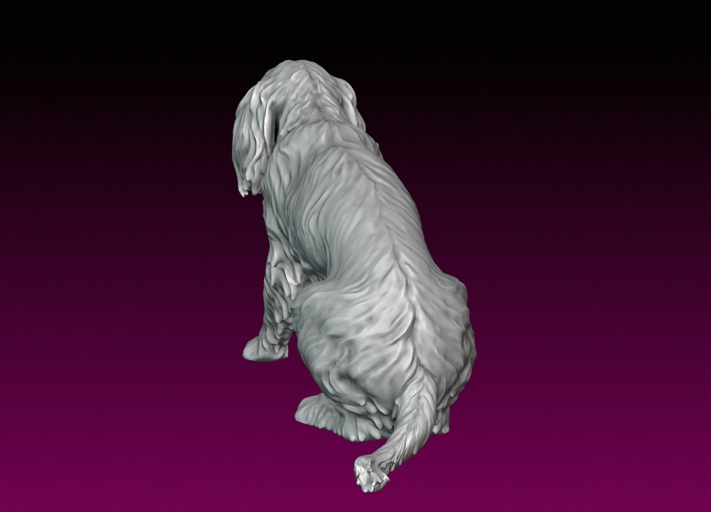 Spaniel Dog - 3D Model by alexkovalev