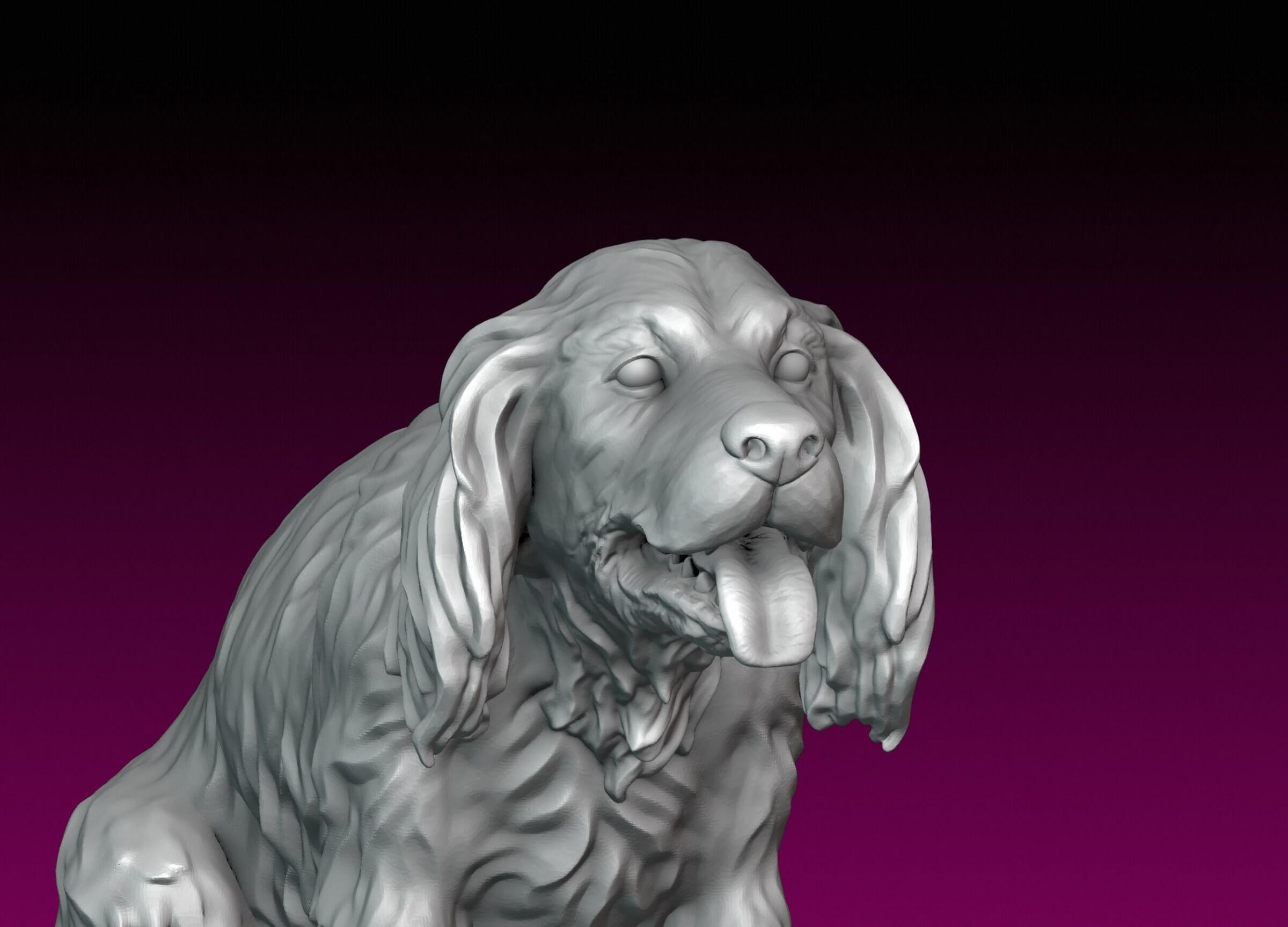 Spaniel Dog - 3D Model by alexkovalev