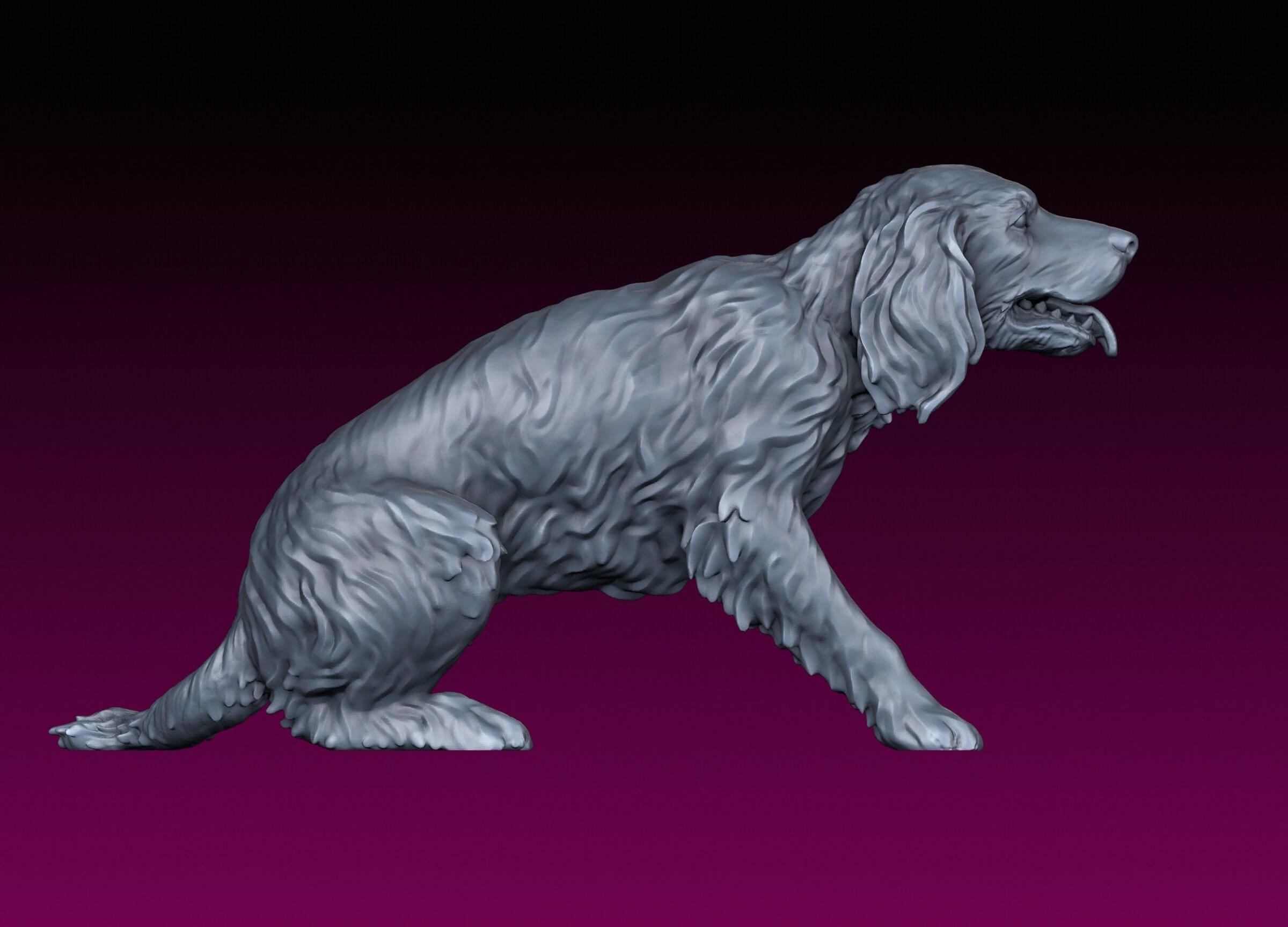 Spaniel Dog - 3D Model by alexkovalev