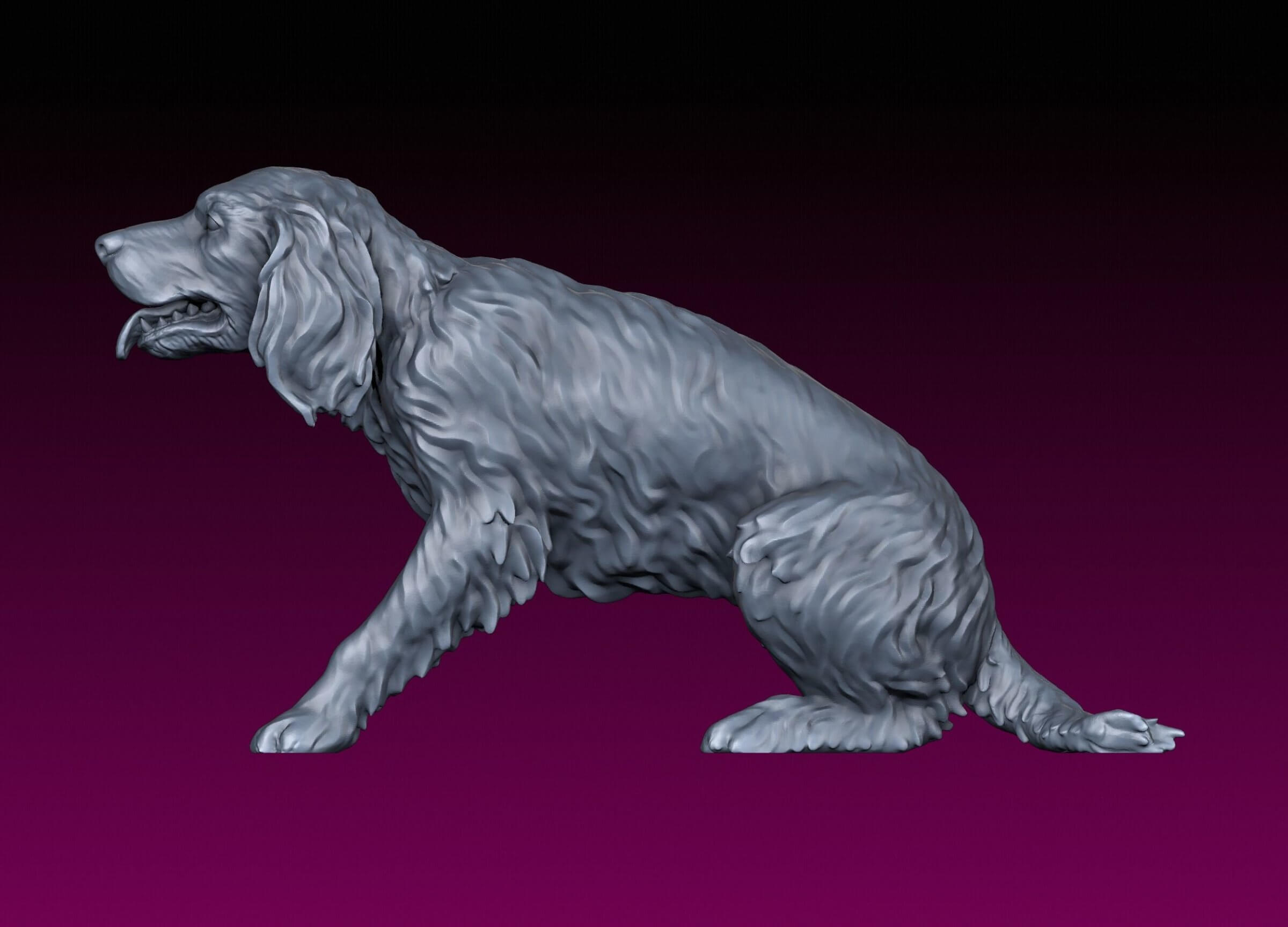 Spaniel Dog - 3D Model by alexkovalev