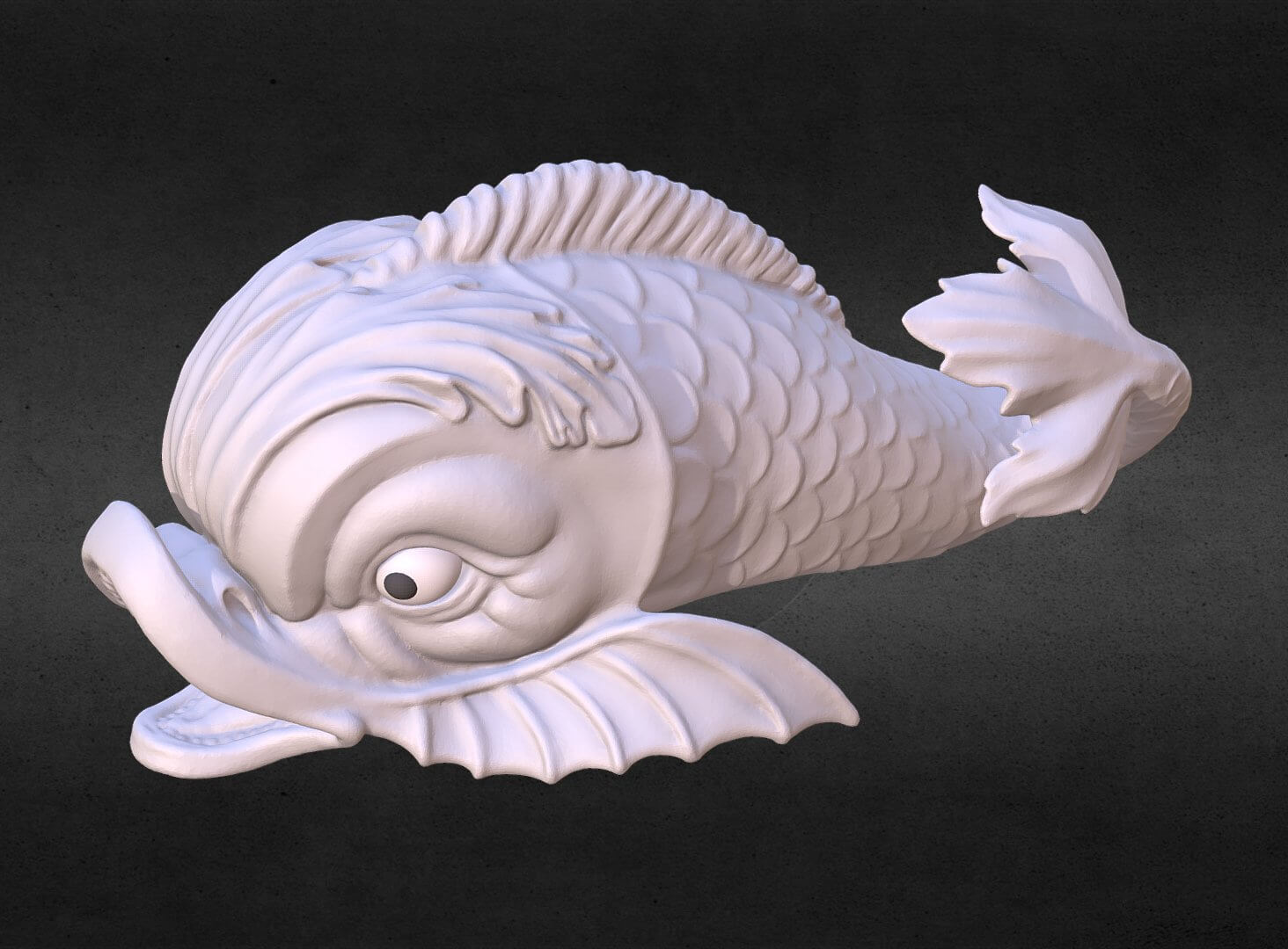 Dolphin Fish - 3D Print Model by alexkovalev