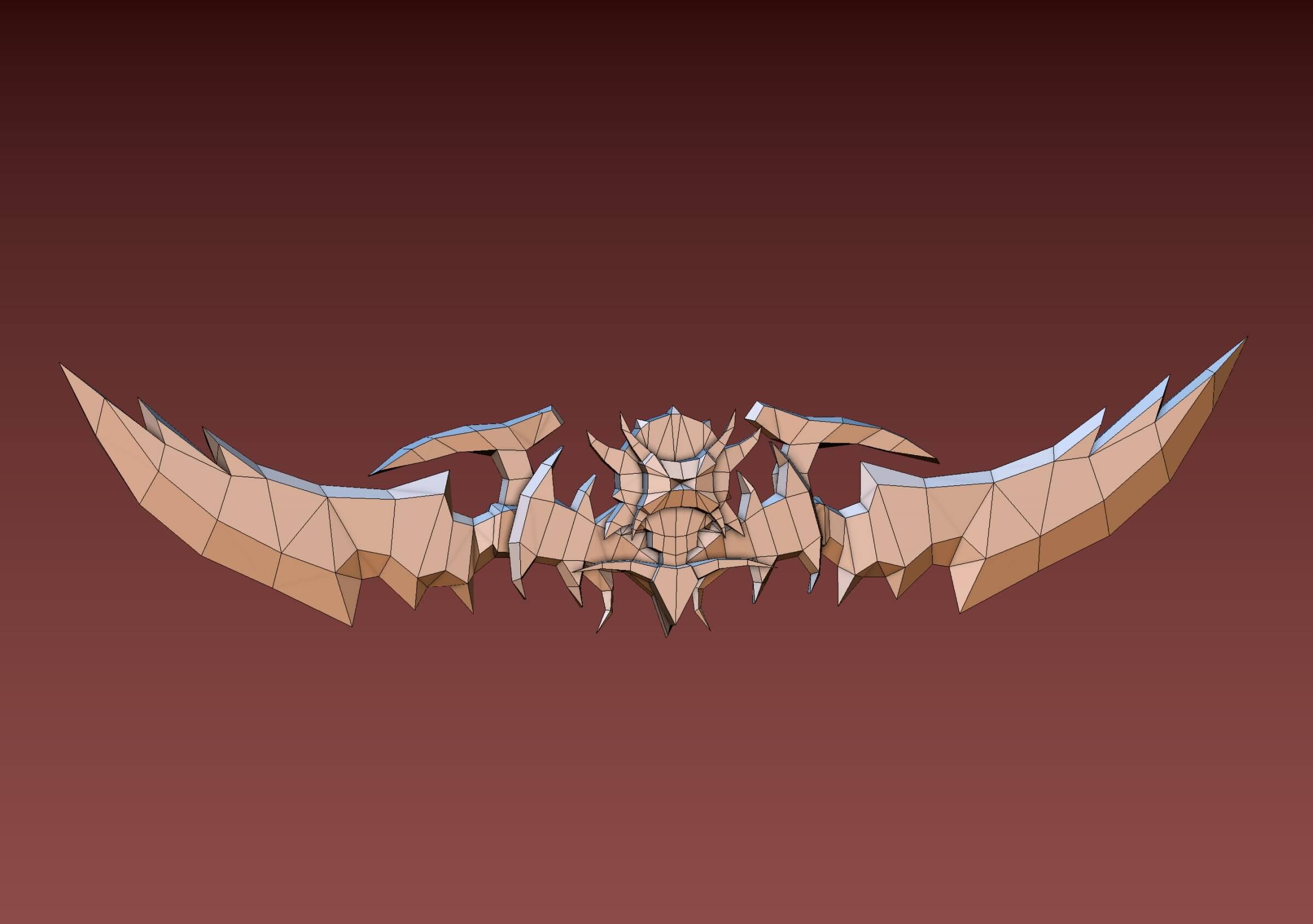 Double Bladed Sword Bow - 3D Model by alexkovalev