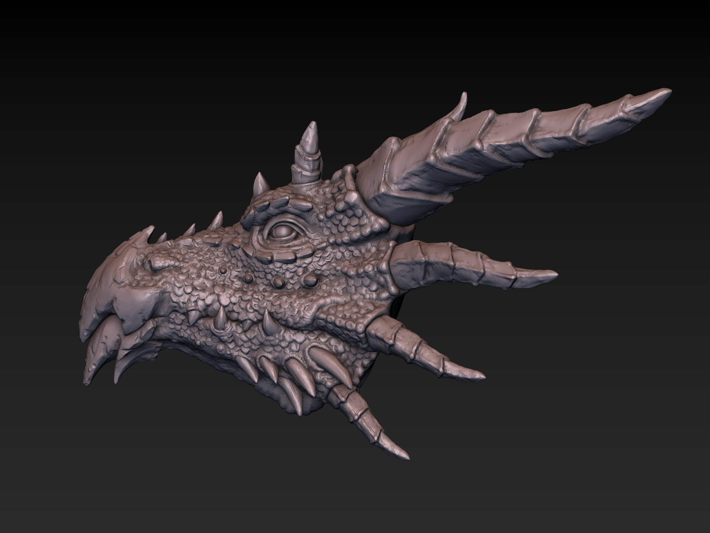 Dragon Head - 3D Model by alexkovalev
