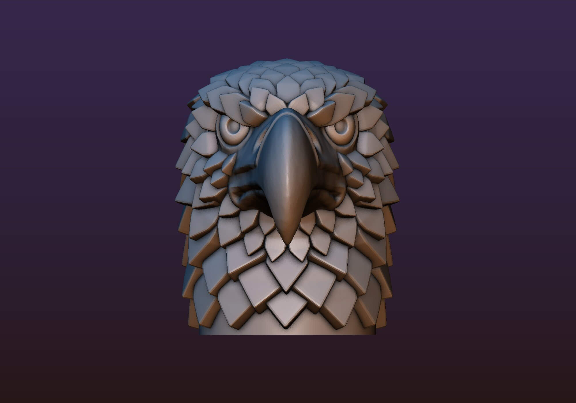 Eagle Head Stylized - 3D Model by alexkovalev