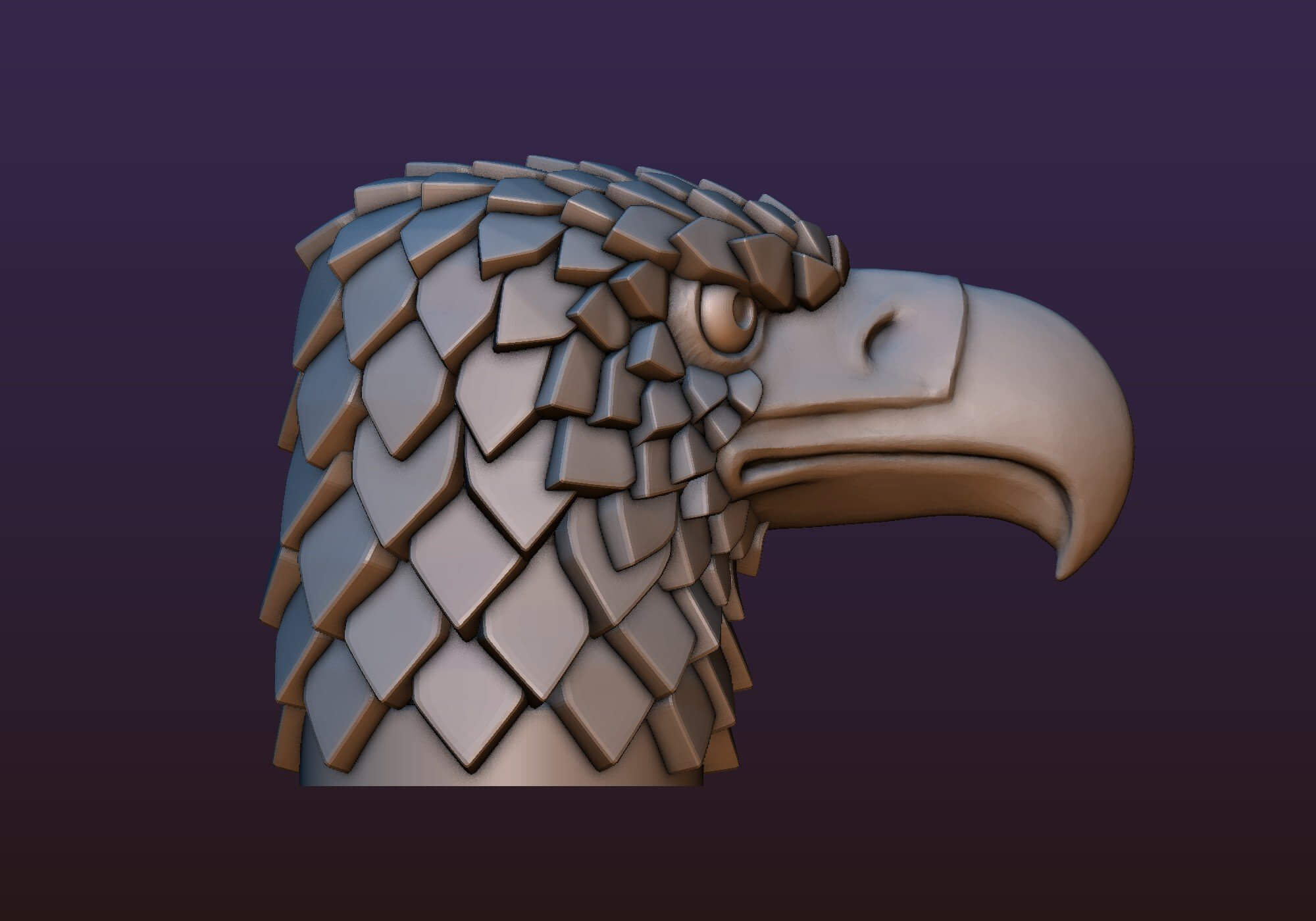 Eagle Head Stylized - 3D Model by alexkovalev