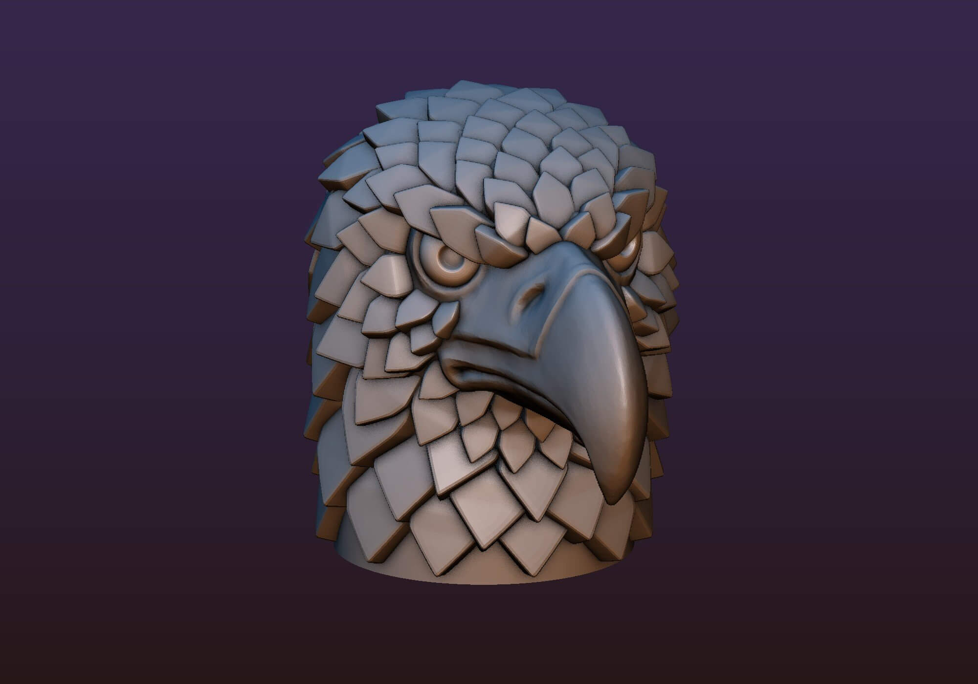 Eagle Head Stylized - 3D Model by alexkovalev