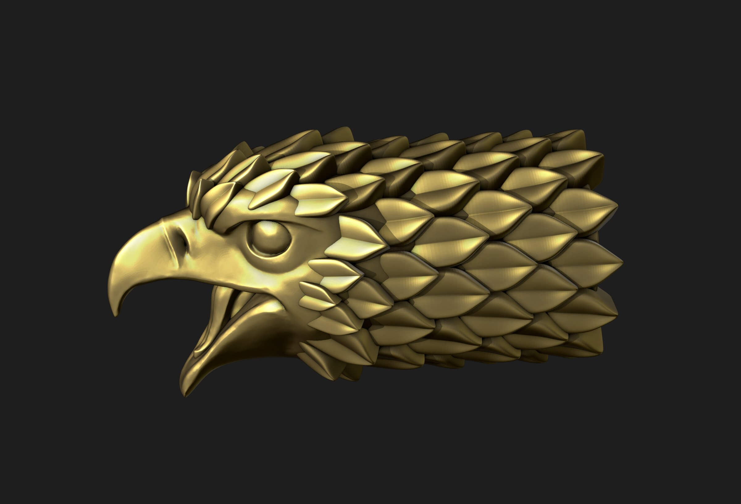 Falcon Head Stylized - 3D Model by alexkovalev
