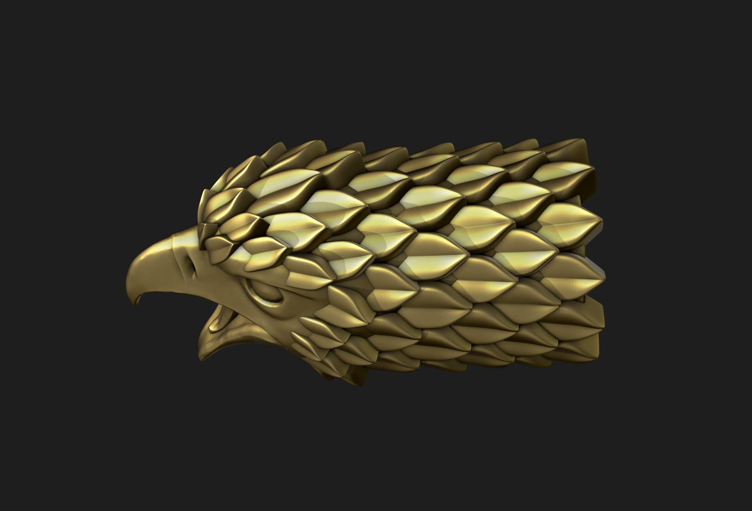 Falcon Head Stylized - 3D Model by alexkovalev