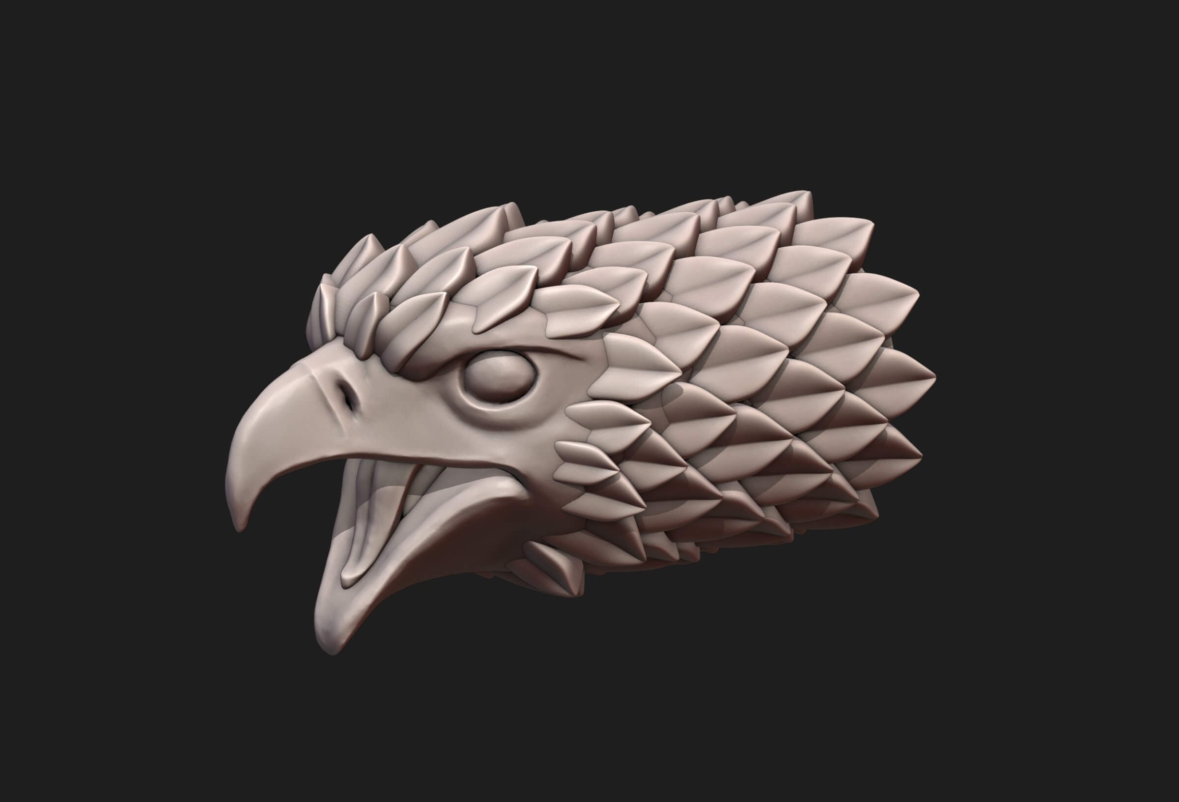 Falcon Head Stylized - 3D Model by alexkovalev