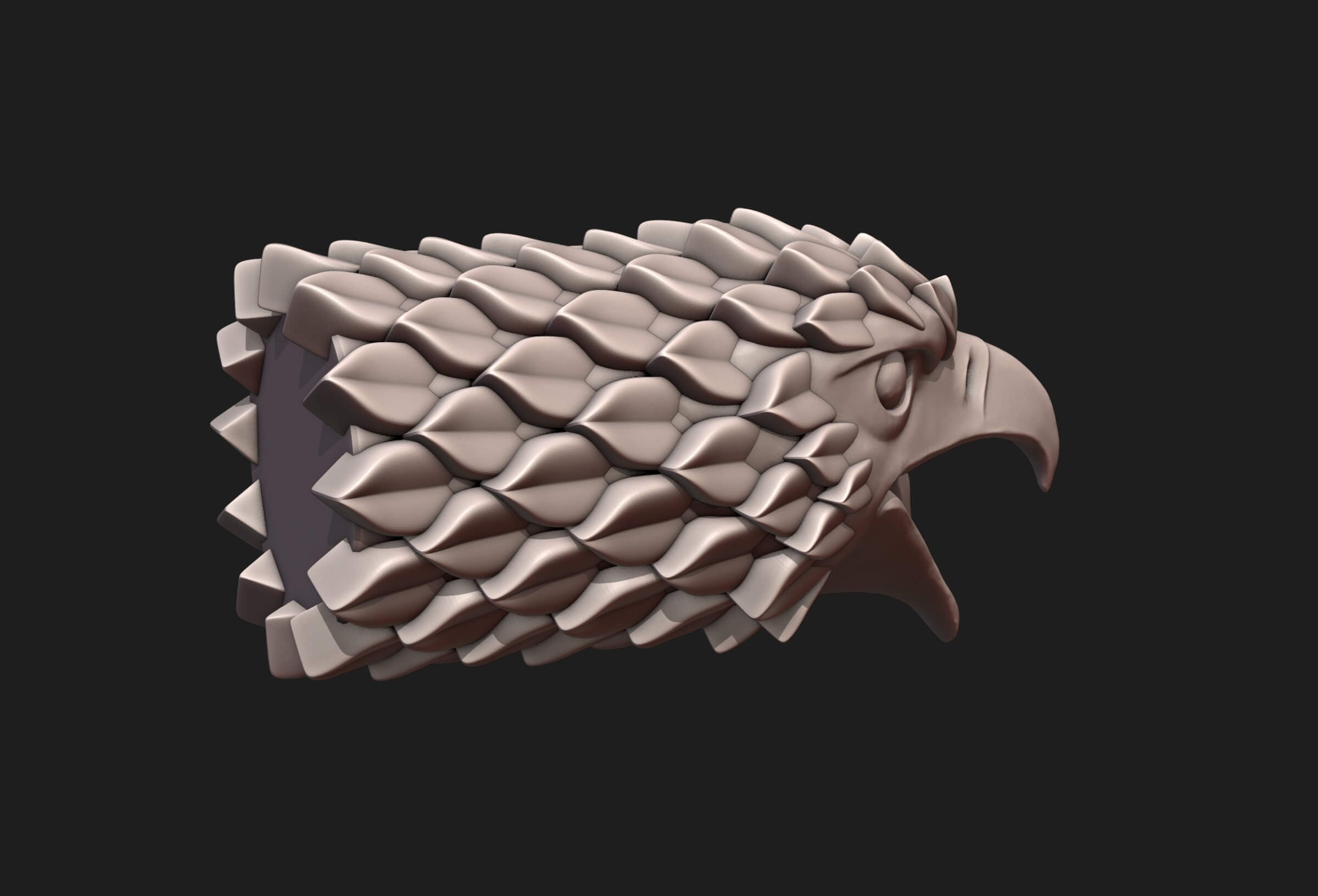 Falcon Head Stylized - 3D Model by alexkovalev