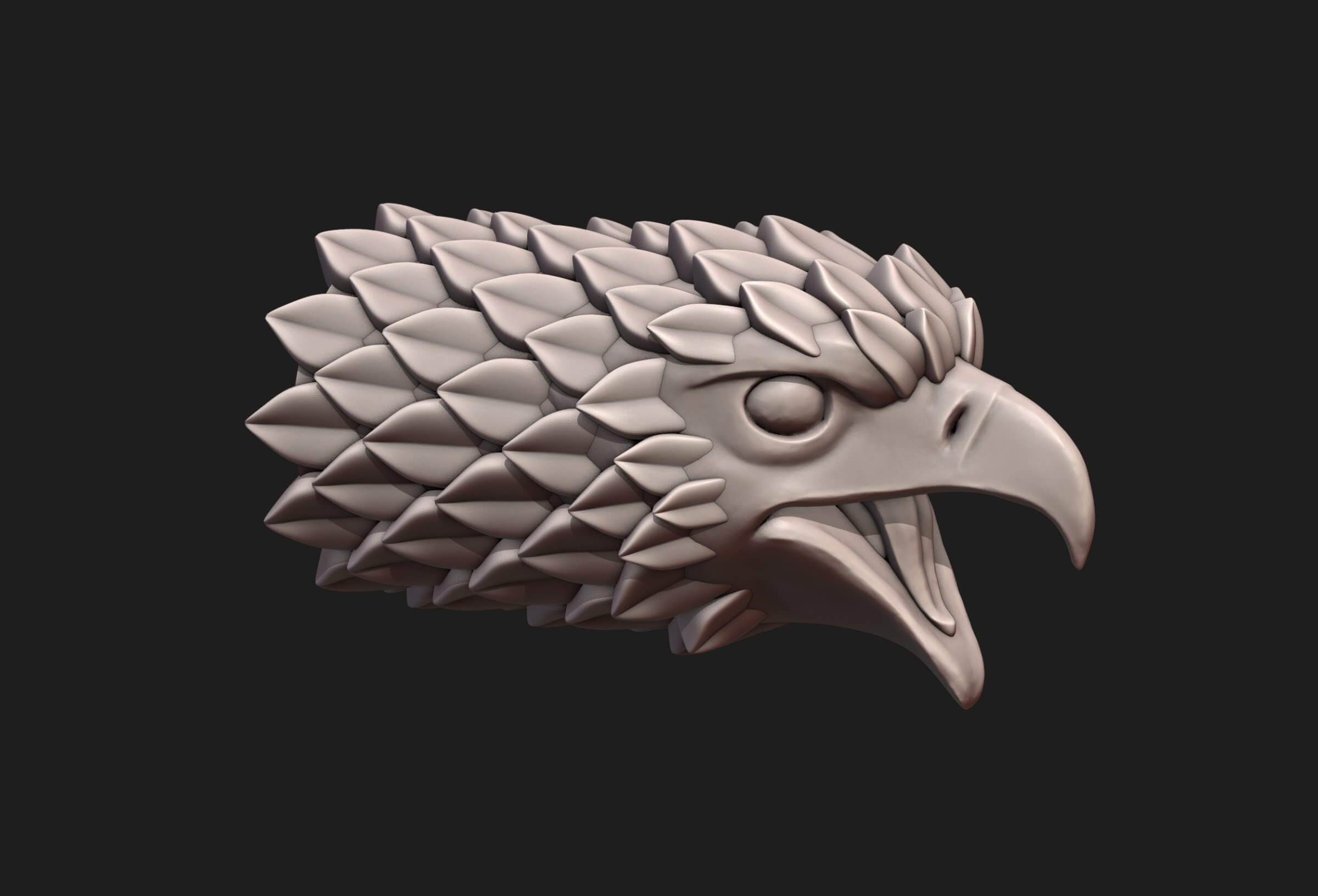 Falcon Head Stylized - 3D Model by alexkovalev