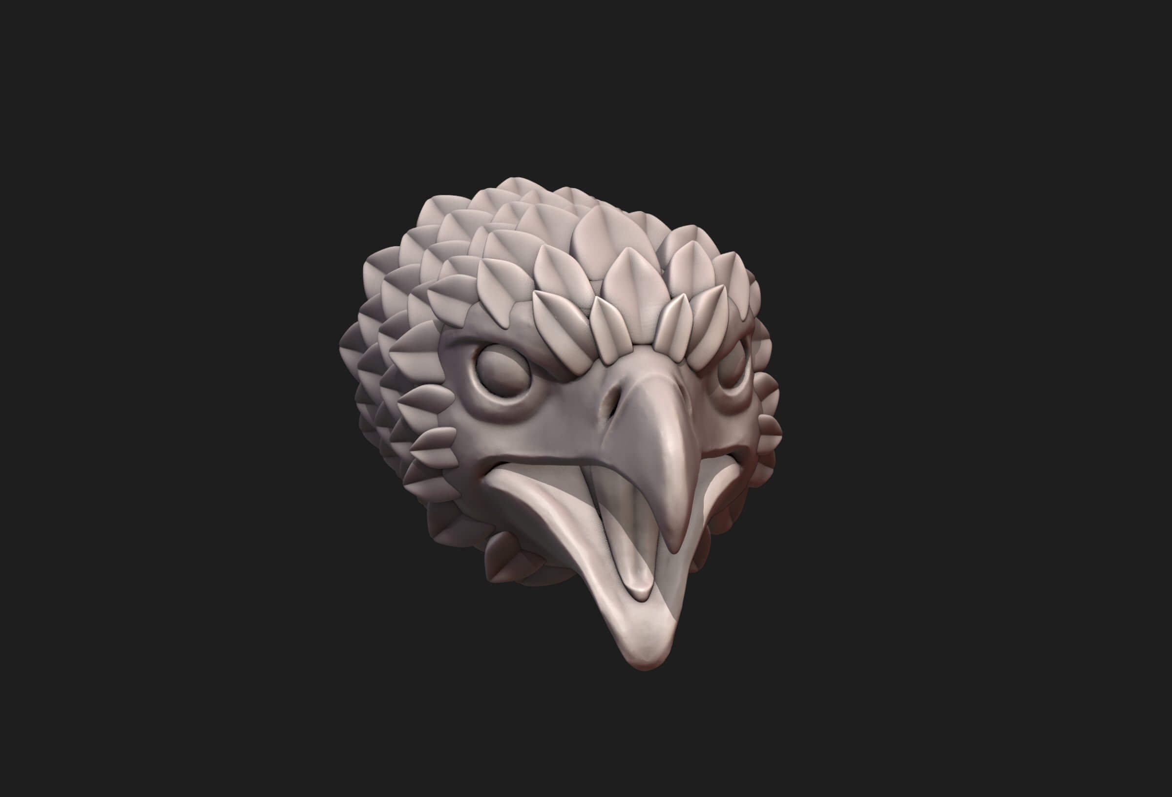 Falcon Head Stylized - 3D Model by alexkovalev
