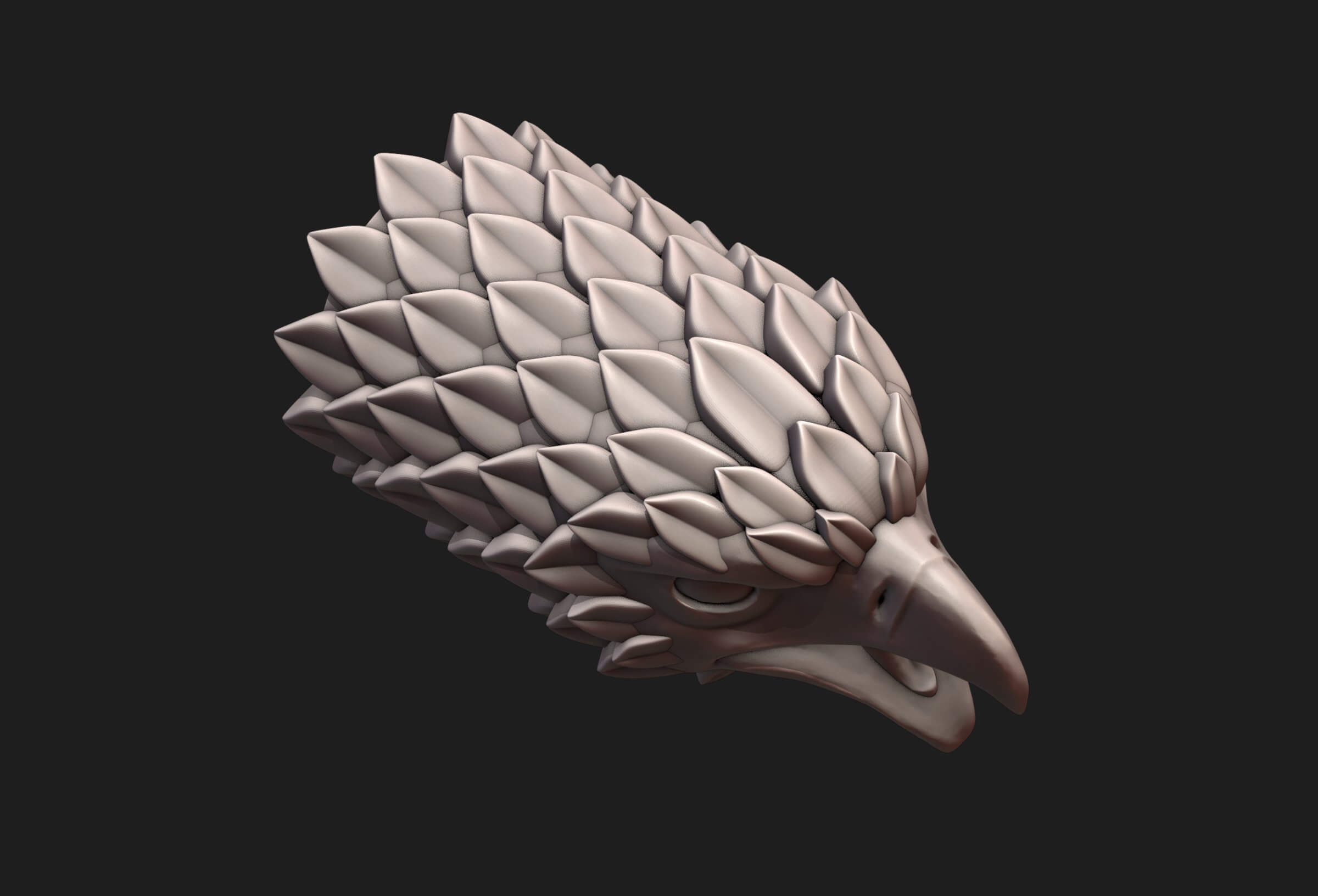 Falcon Head Stylized - 3D Model by alexkovalev