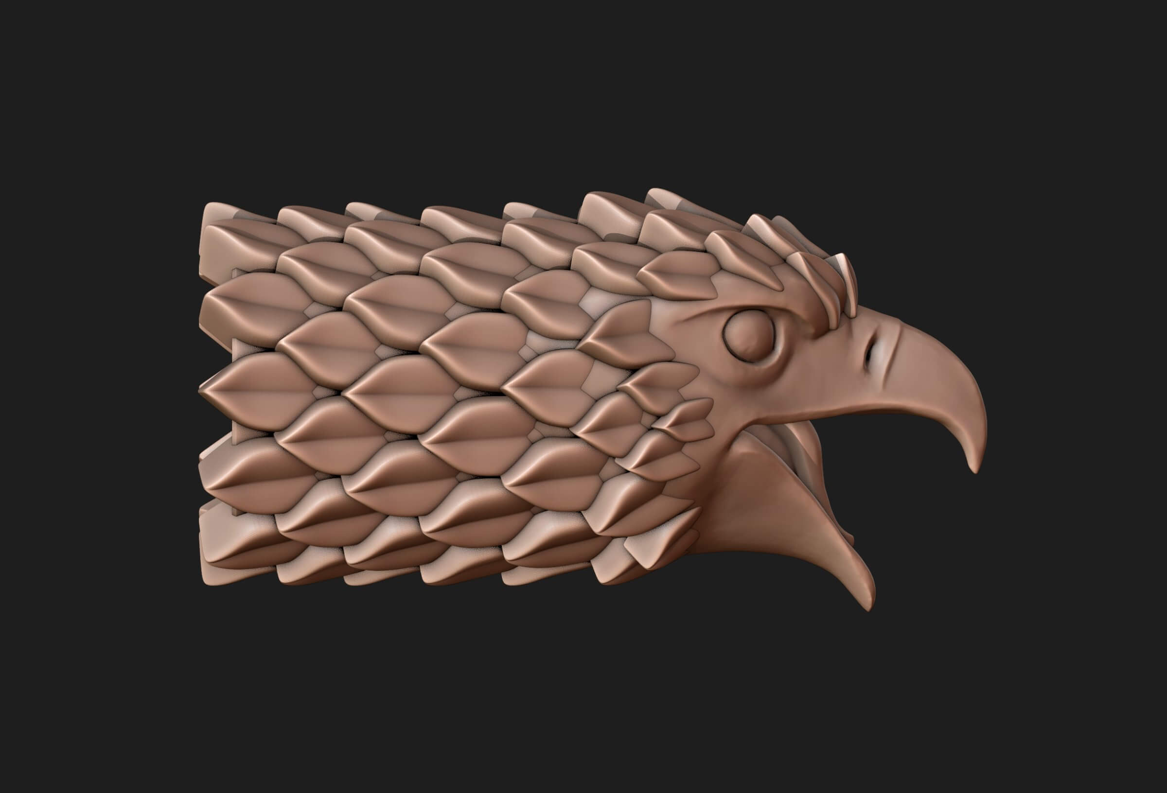 Falcon Head Stylized - 3D Model by alexkovalev
