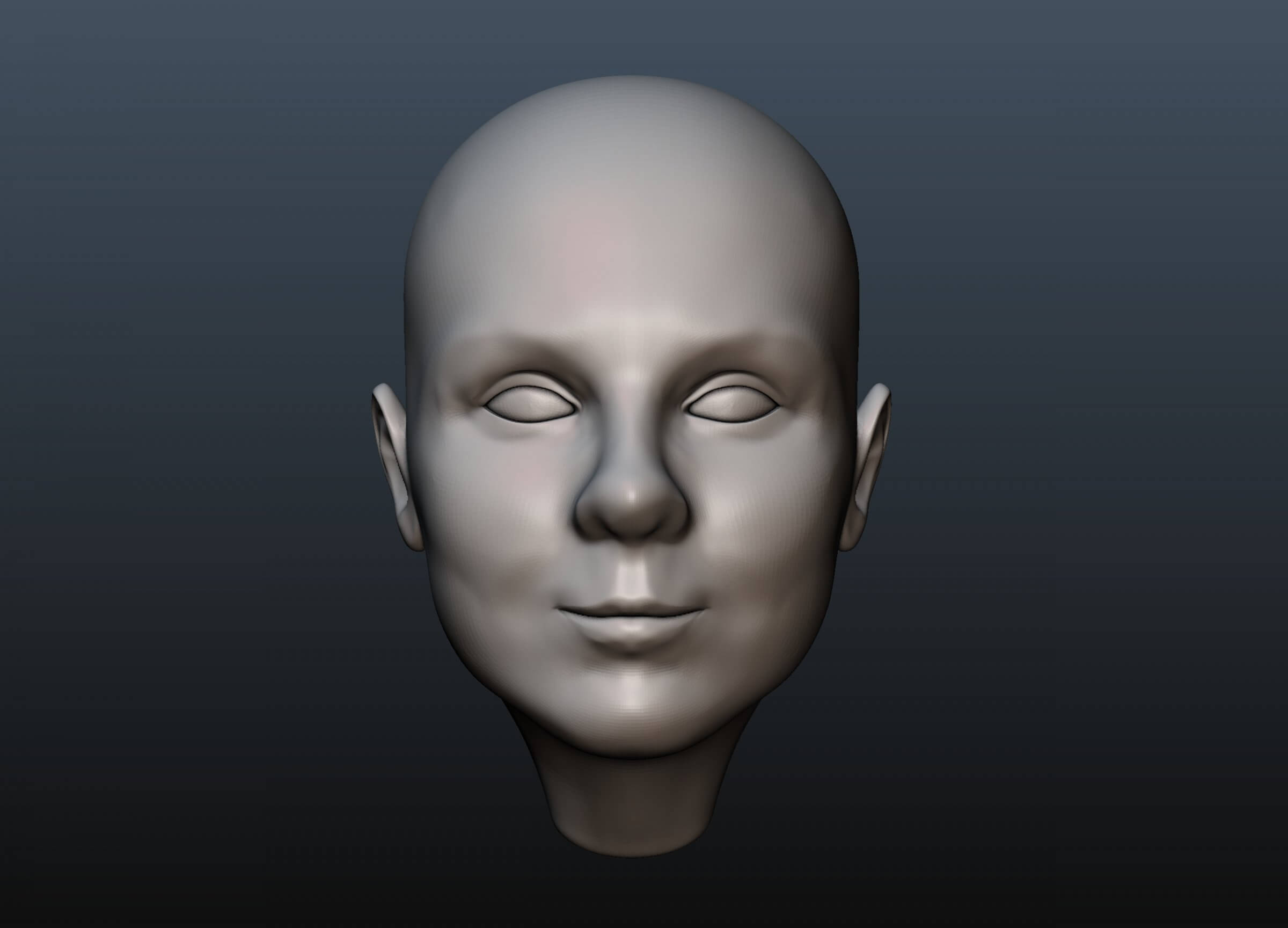 Female Head 4 - 3D Print Model by alexkovalev