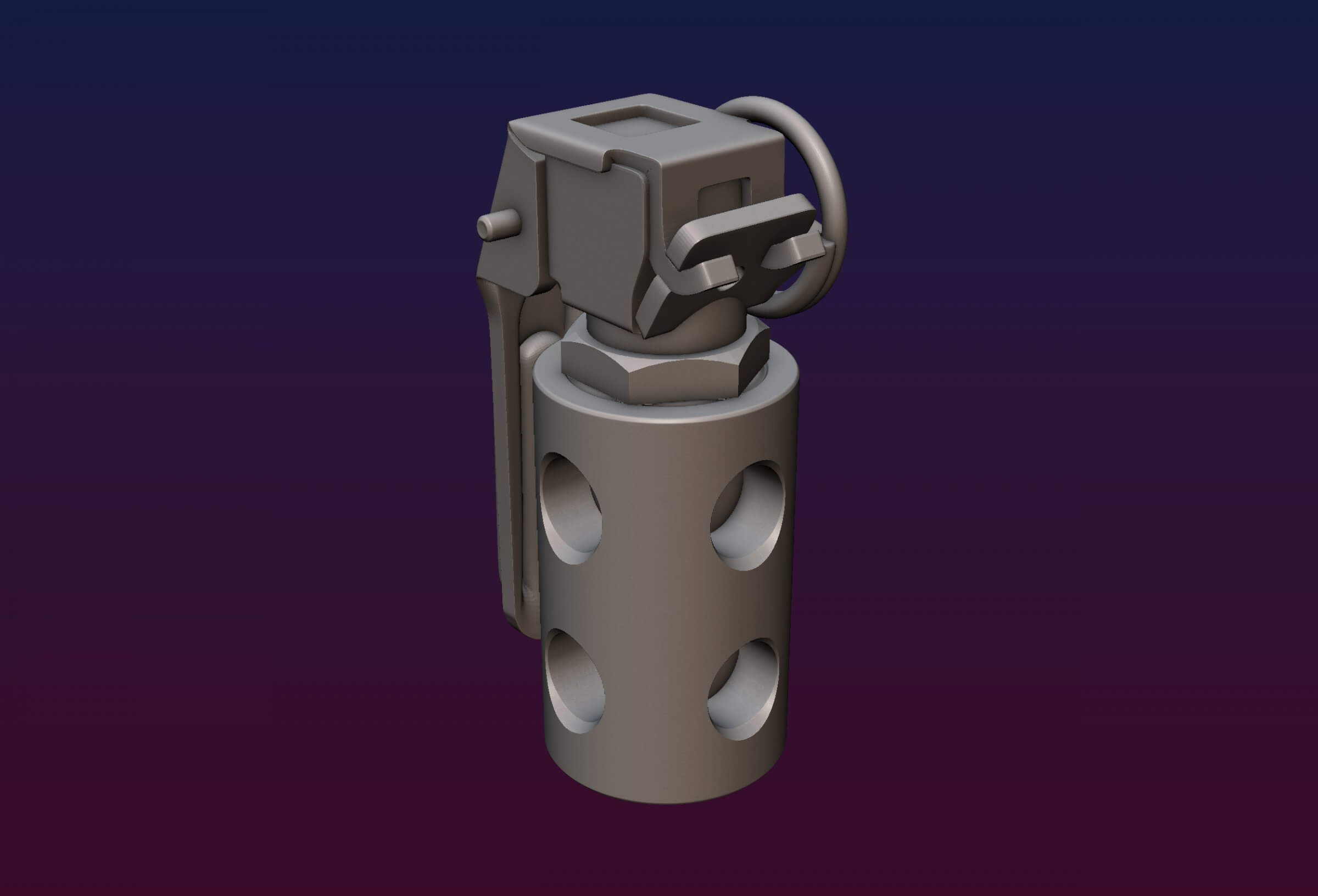Flashbang Grenade Stylized M84 - 3D Model by alexkovalev
