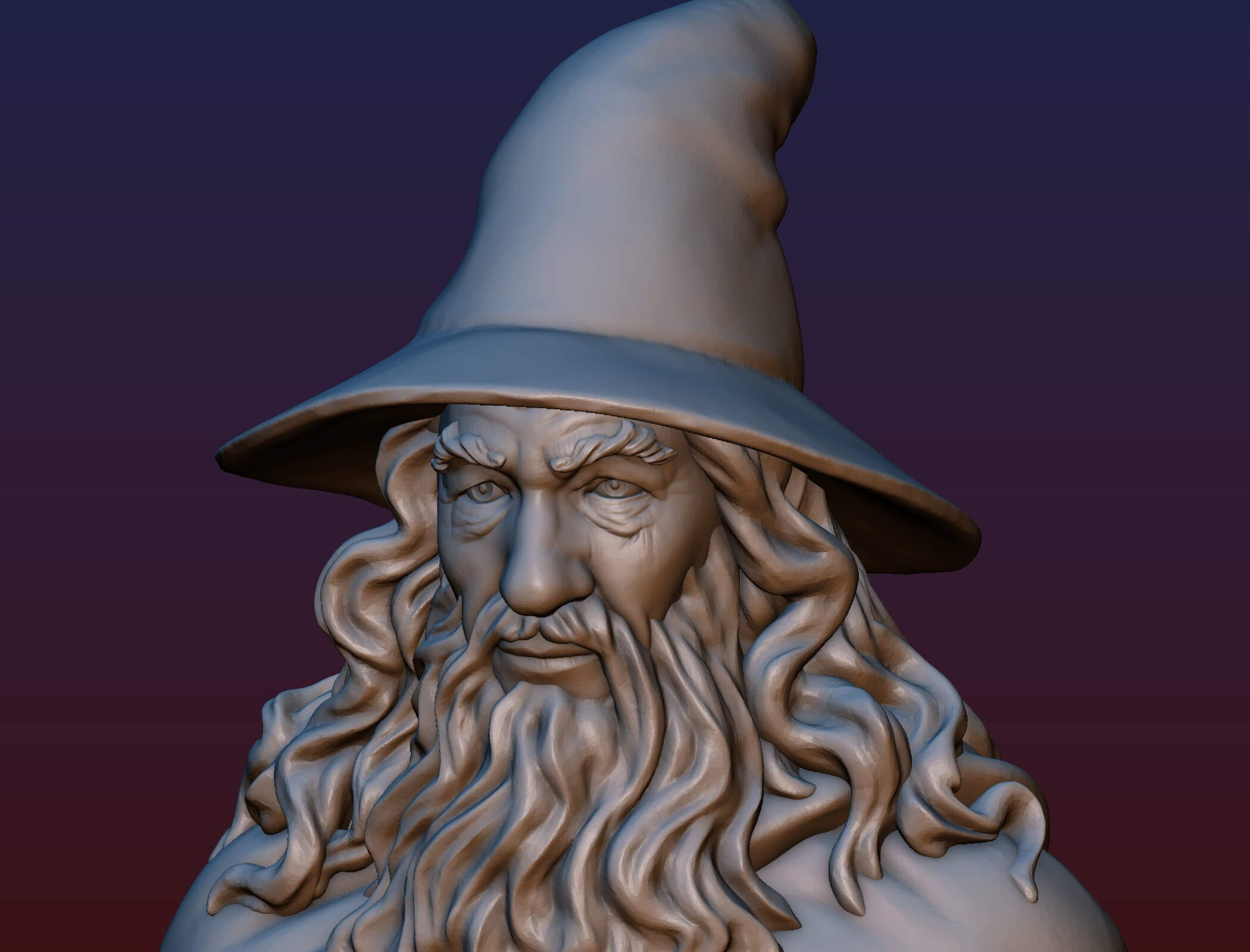 Gandalf Bust - 3D Model by alexkovalev